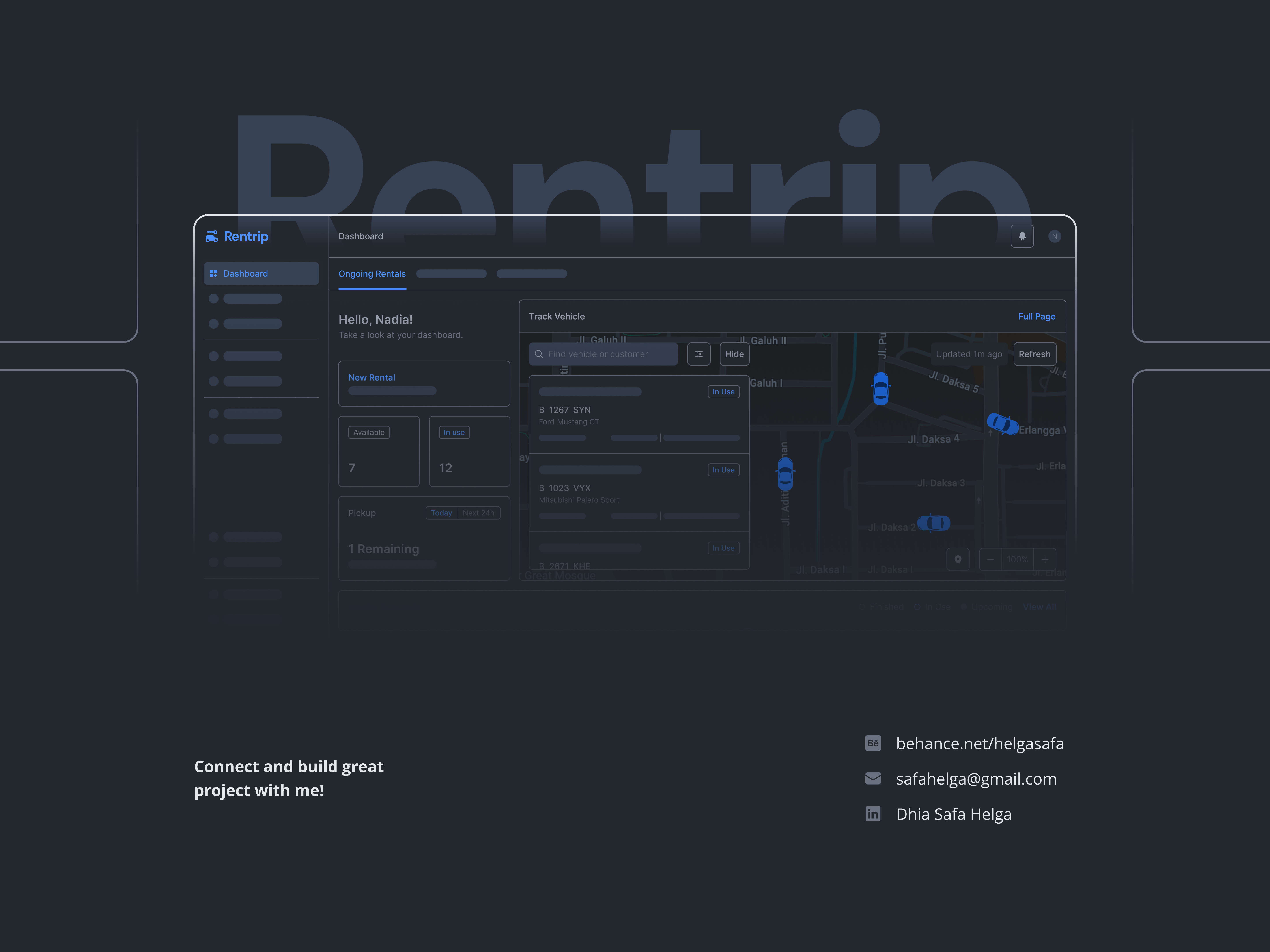 Rentrip - Fleet & Rental Management Tool by Helga on Dribbble