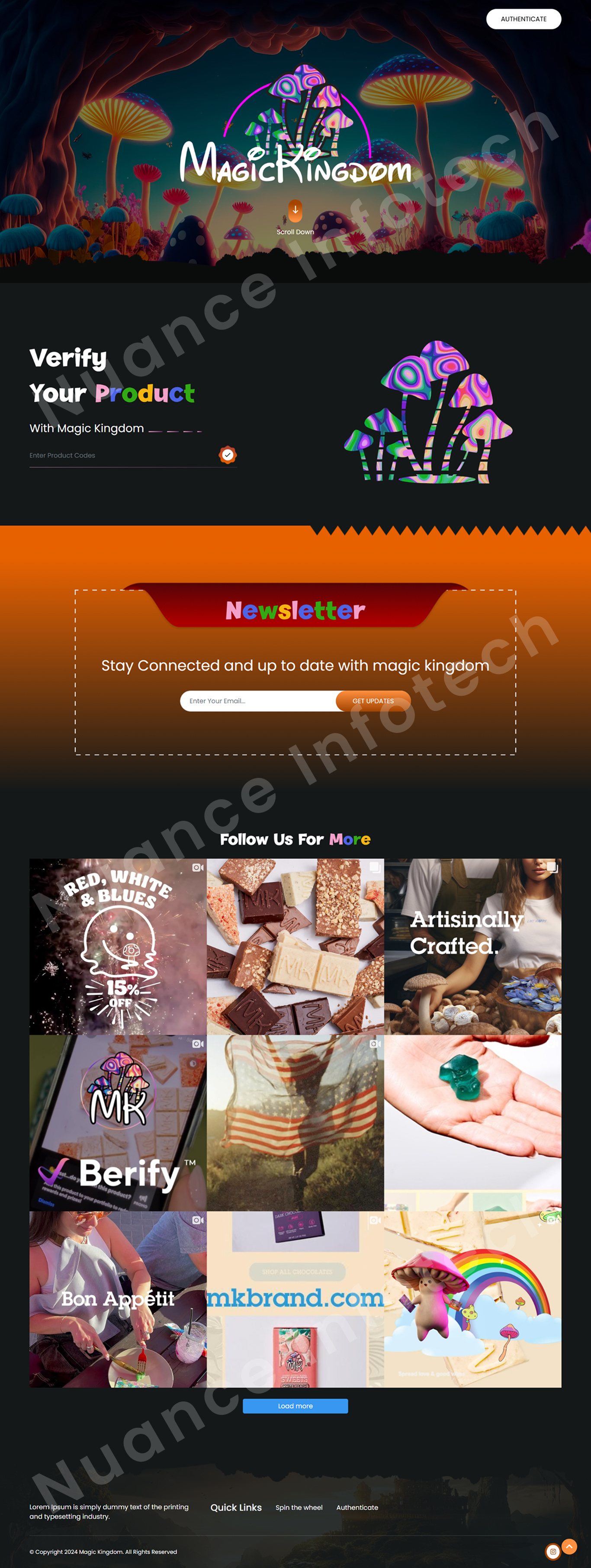 Fantasy Product Verification Landing Page – Dark Theme Concept by ...