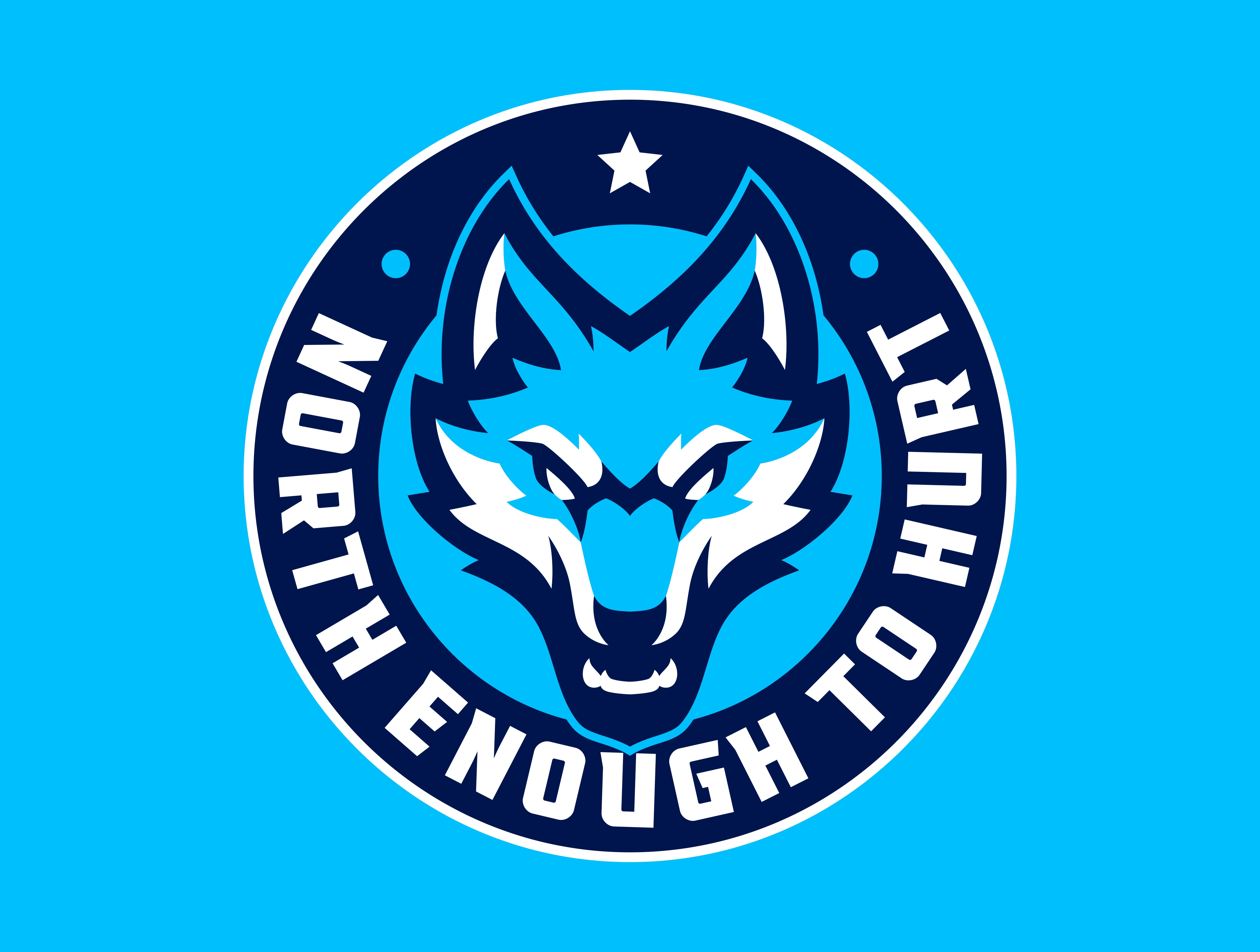 Blue Wolf Logo Mascot | NORTH ETH by GRNDR DESIGN on Dribbble