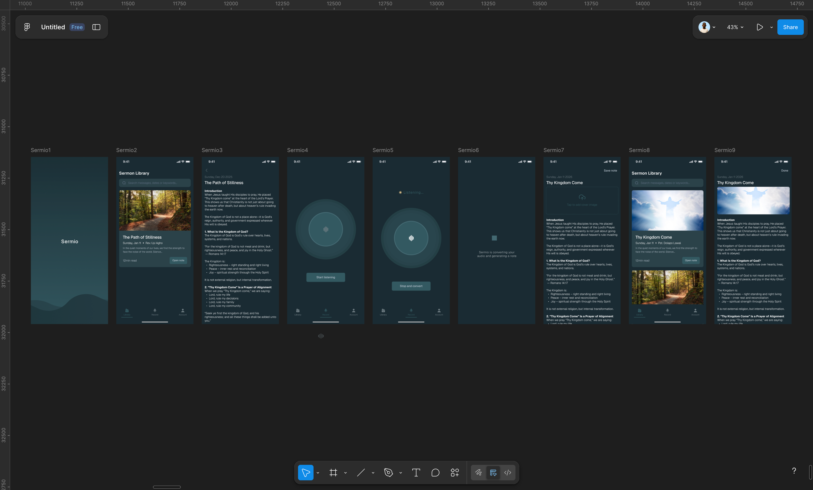 Mobile app concept for Sermio App by Tena Gopregha on Dribbble