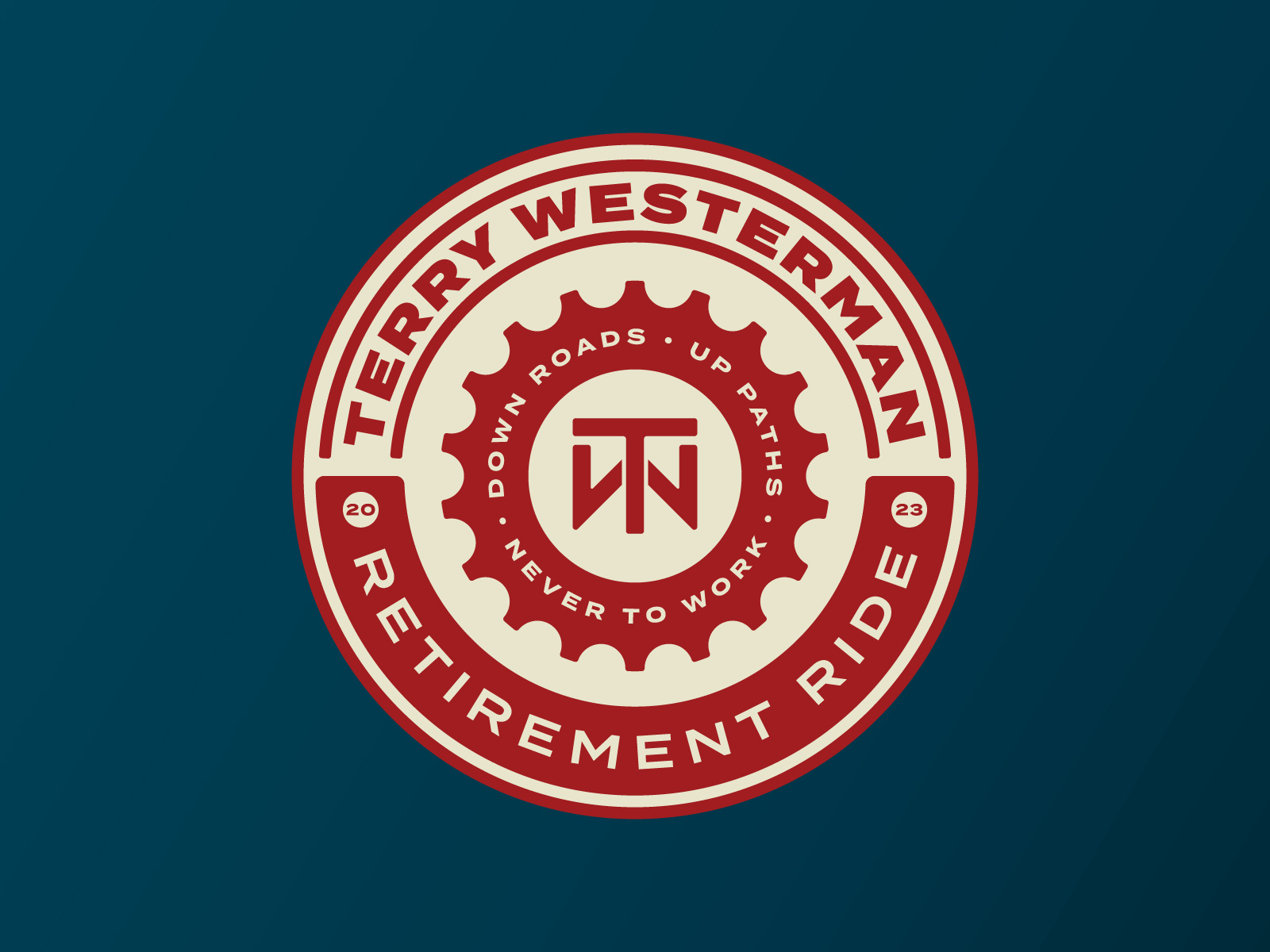 Terry Westerman Retirement Ride seal by Brian K Gray on Dribbble
