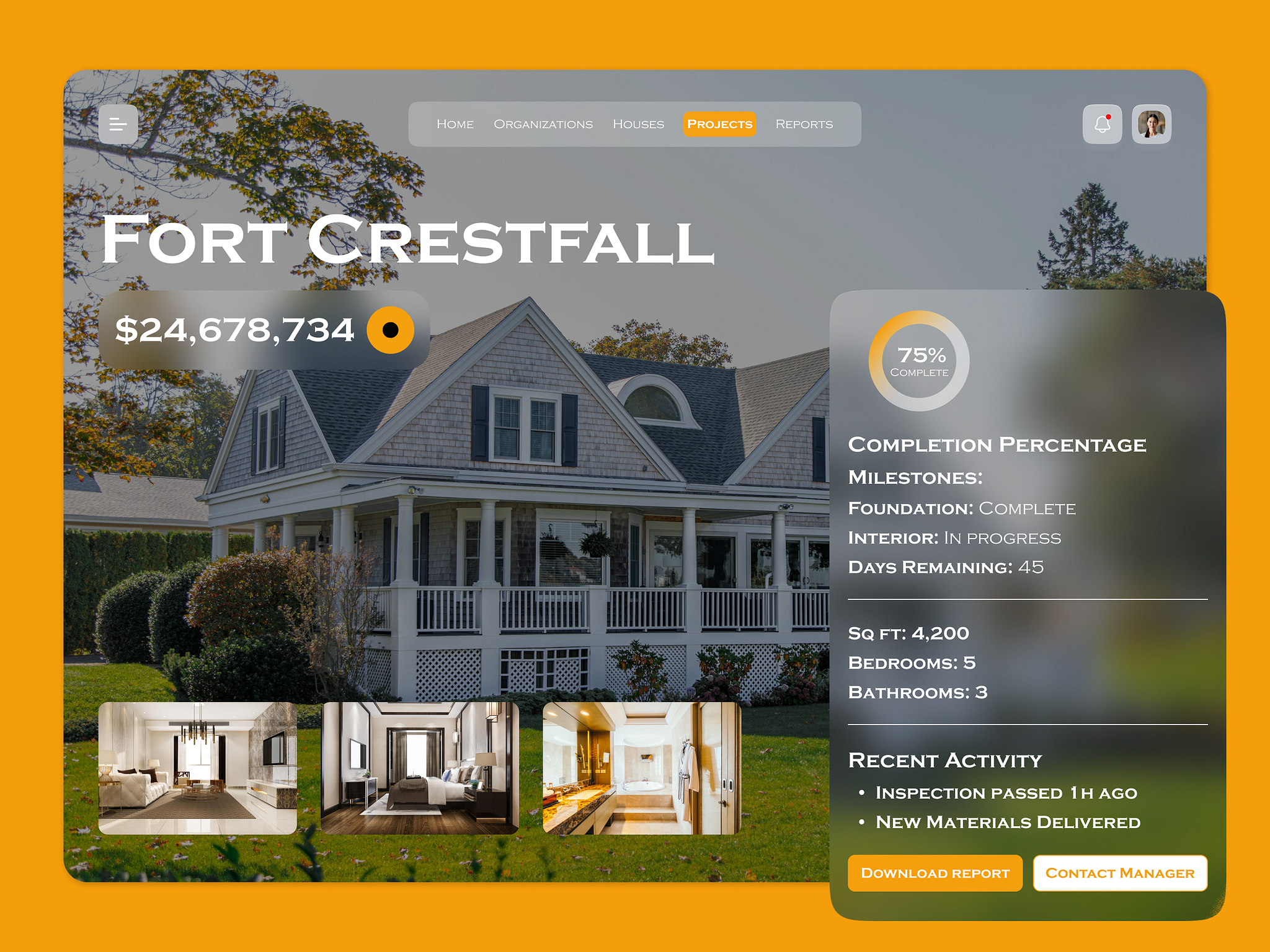 Modern Construction Dashboard UI — Real-Time Project Management by ...