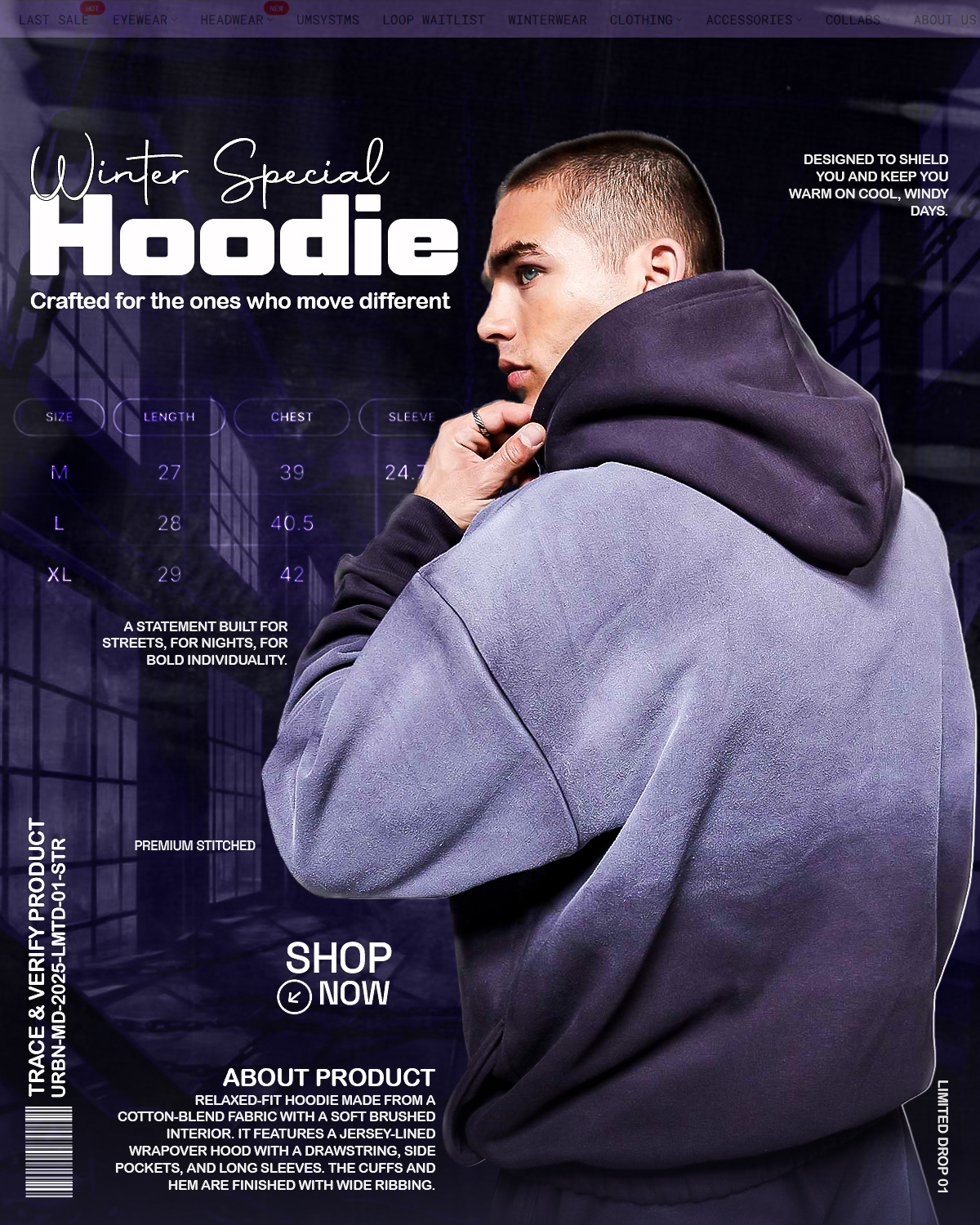 Creative Social Media Ads Poster Design - Winter Hoodie by Abdul Malek ...