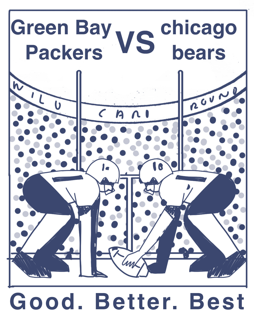 Chicago bears vs Green Bay Packers Poster by Michael Driver on Dribbble