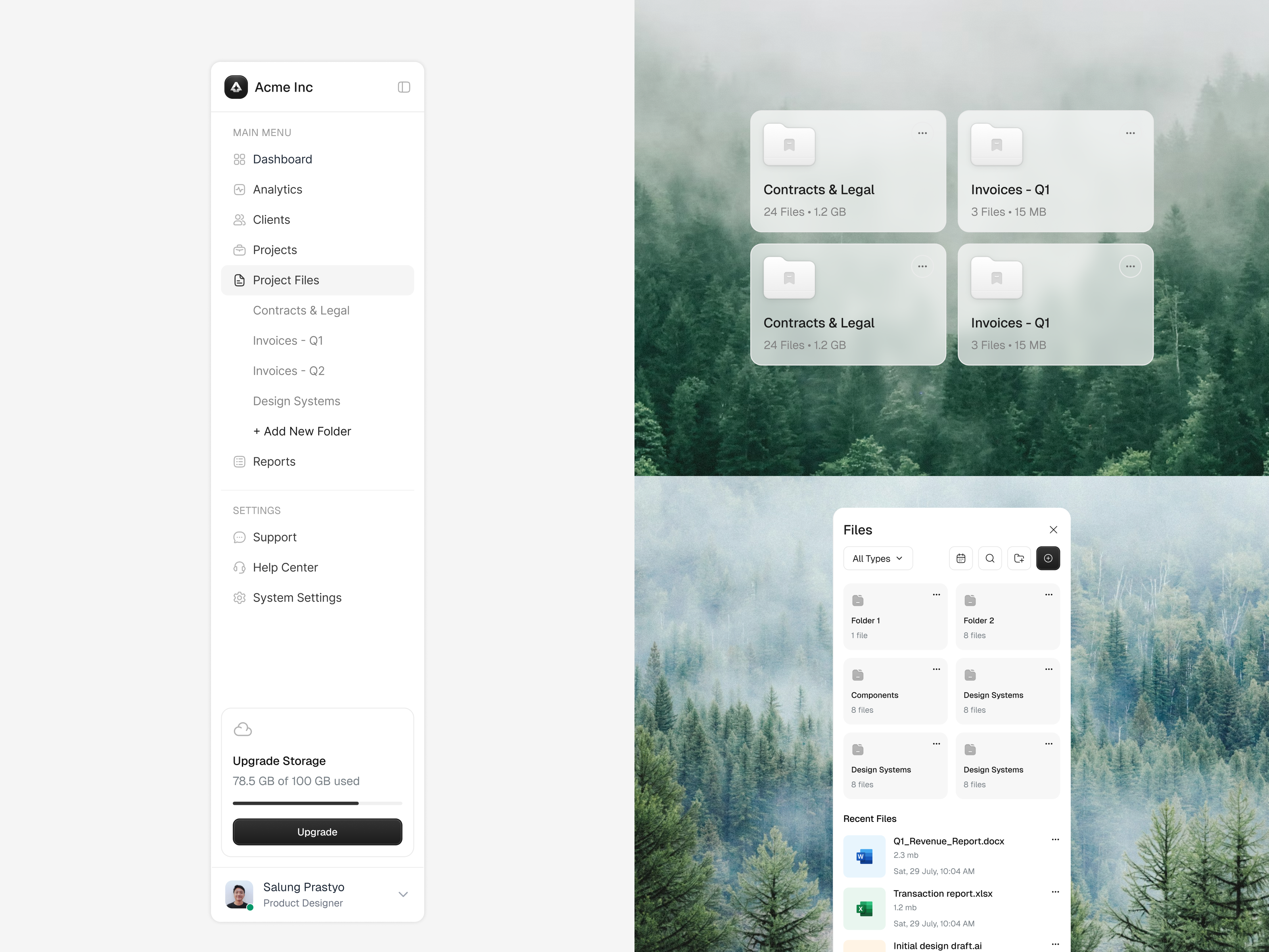 Minimal File Manager UI by Salung Prastyo for Spark Pixel Design on ...