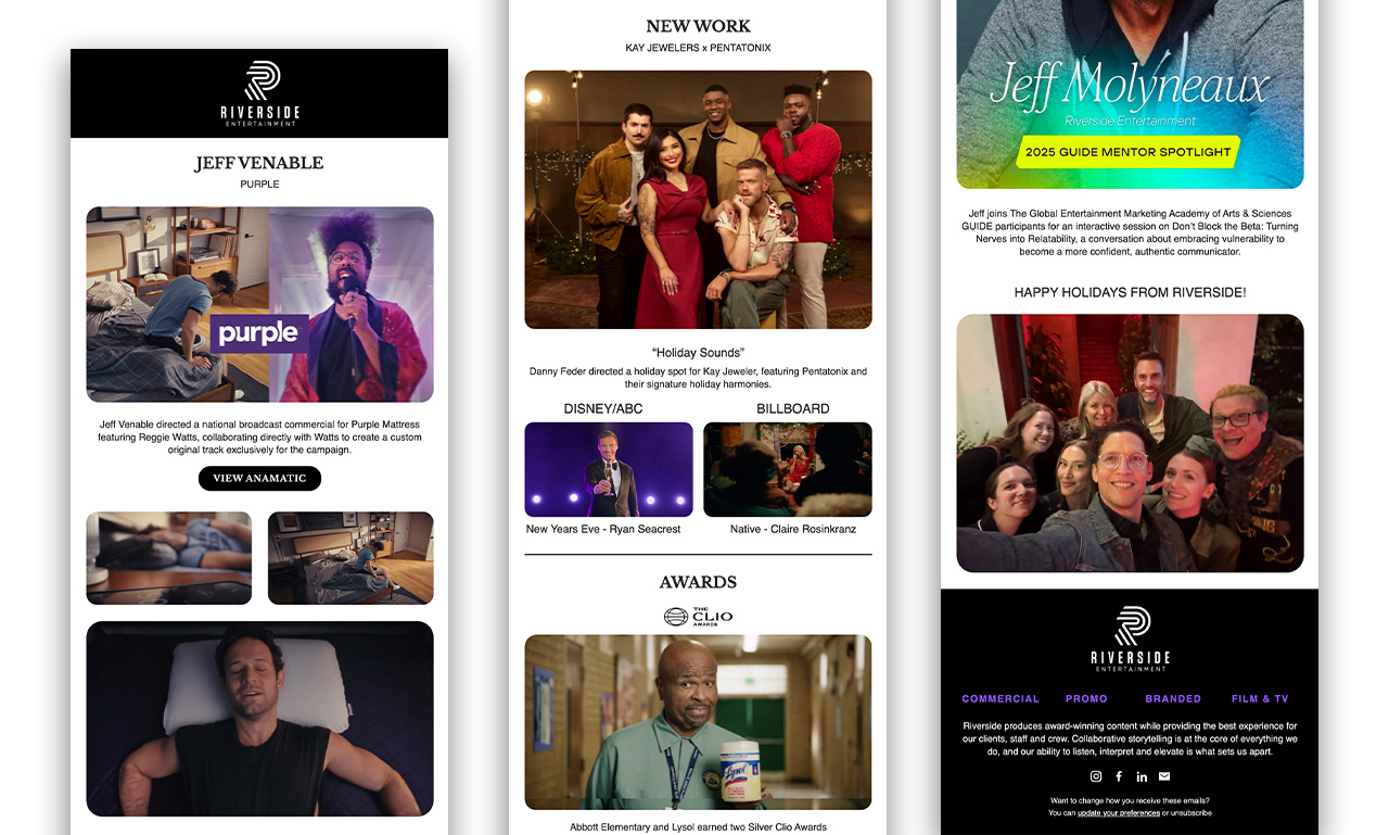 RiverSide Entertainment Email Template Design by Lima on Dribbble