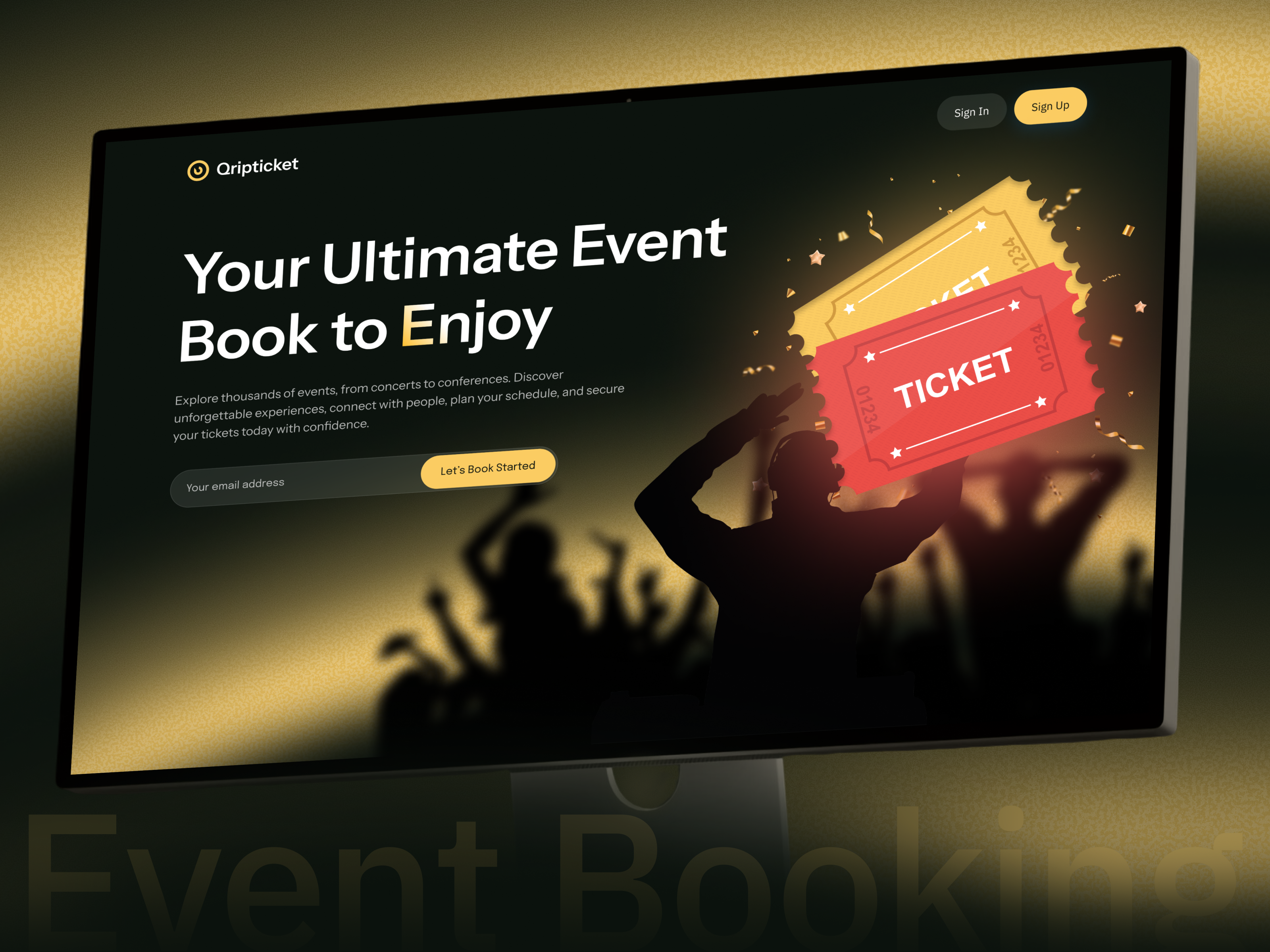 Event Booking Landing Page Design by Abu Hossain on Dribbble
