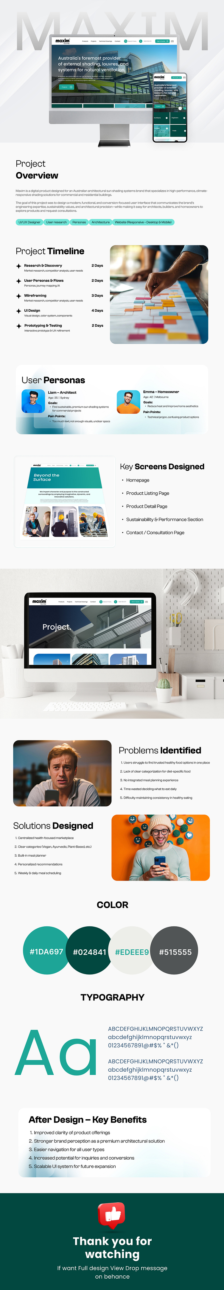 Maxim – Architectural Sun Shading Systems UI Case Study by Yogesh Sevak ...