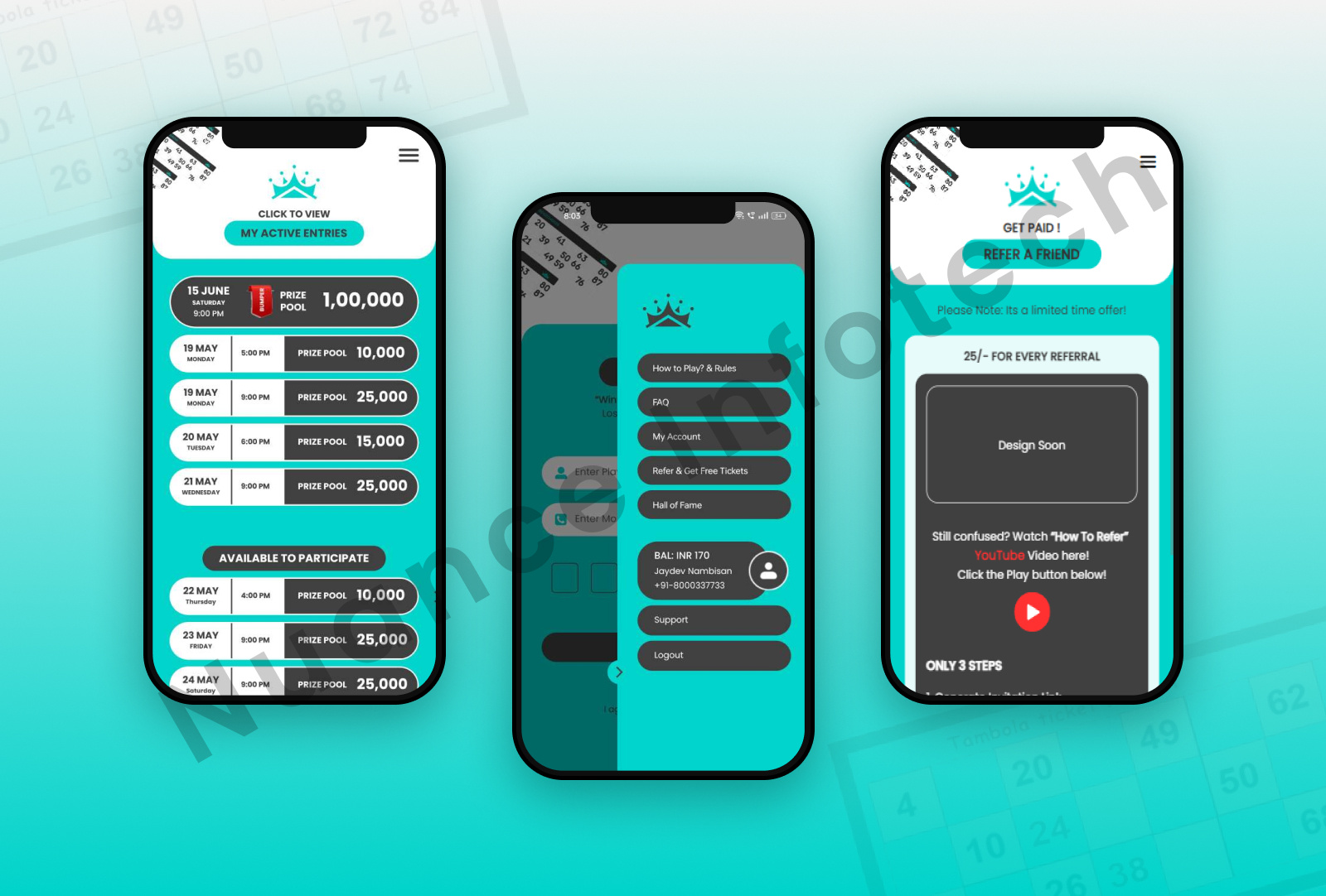 Digital Housie – Real-Time Social Game App UI/UX by Nuance Infotech (UI ...