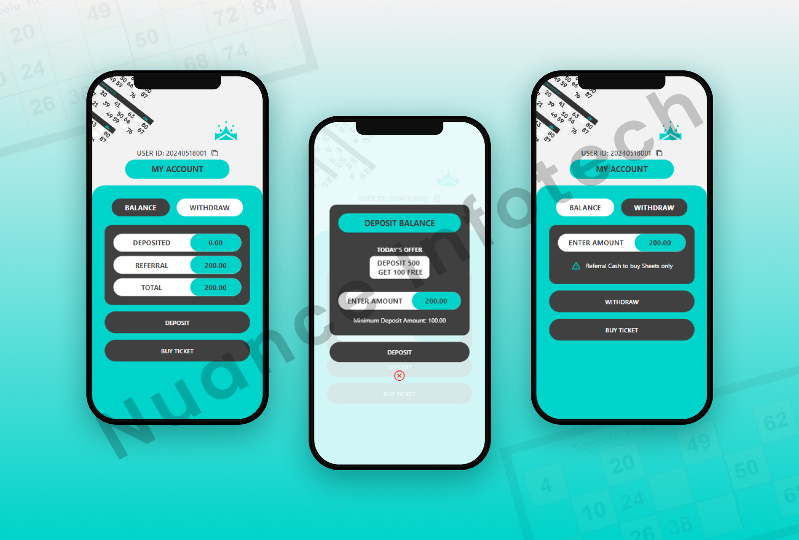 Digital Housie – Real-Time Social Game App UI/UX by Nuance Infotech (UI ...