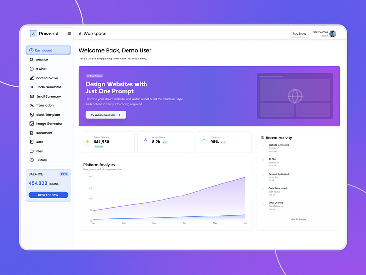 Productivity AI Dashboard Design by Mahady UI/UX on Dribbble
