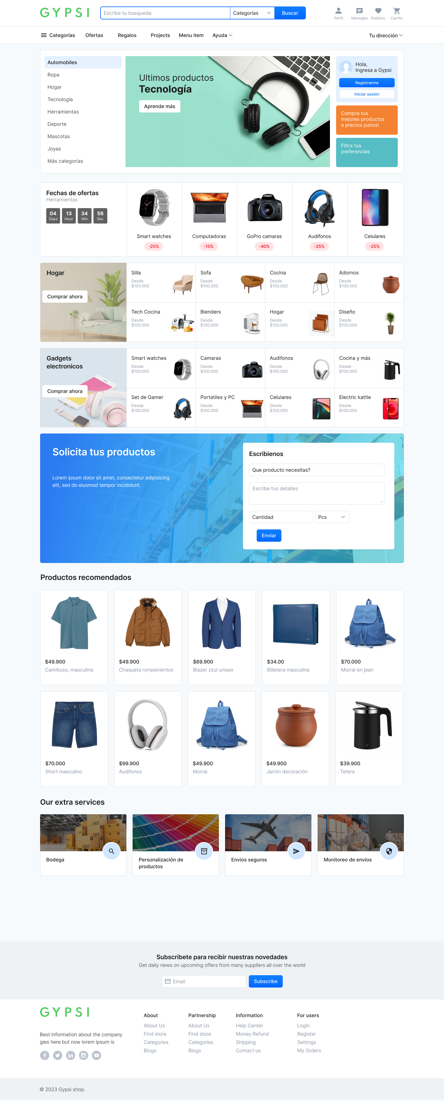 GYPSI Ecommerce by Michel David Pino Aguilar on Dribbble