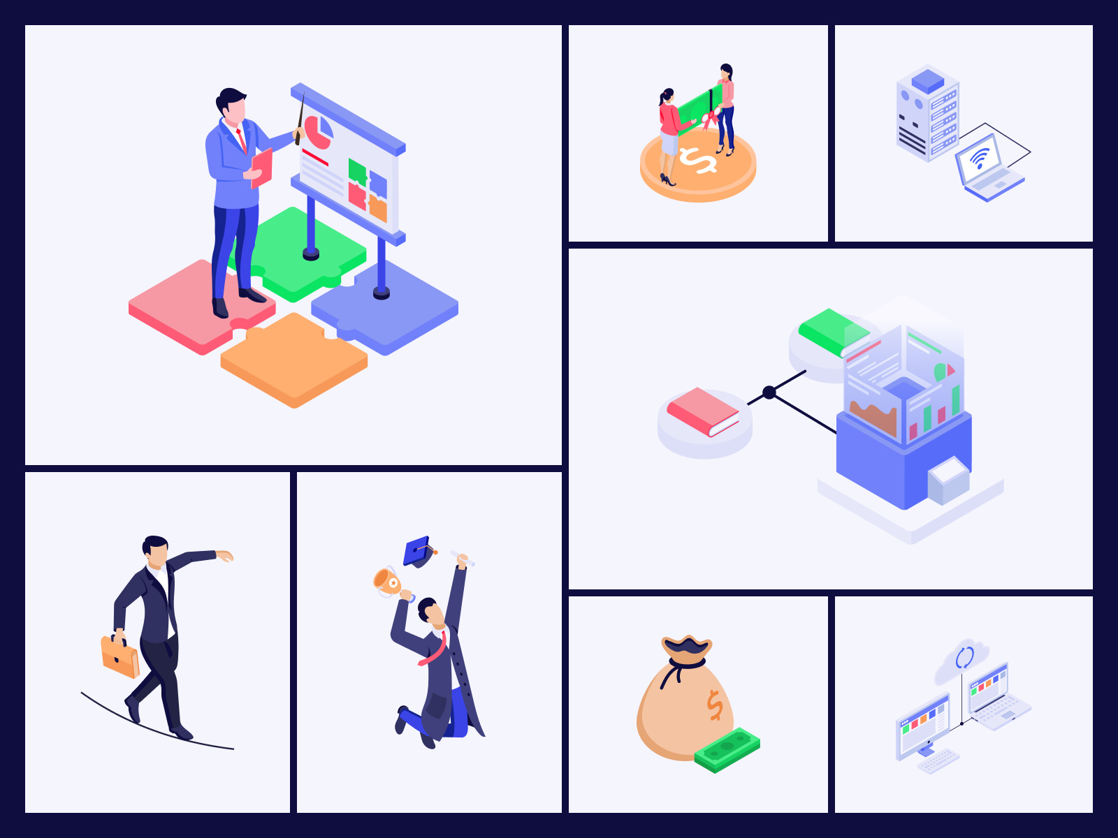 Everyday Isometrics Icons Bundle by Vectors Market on Dribbble