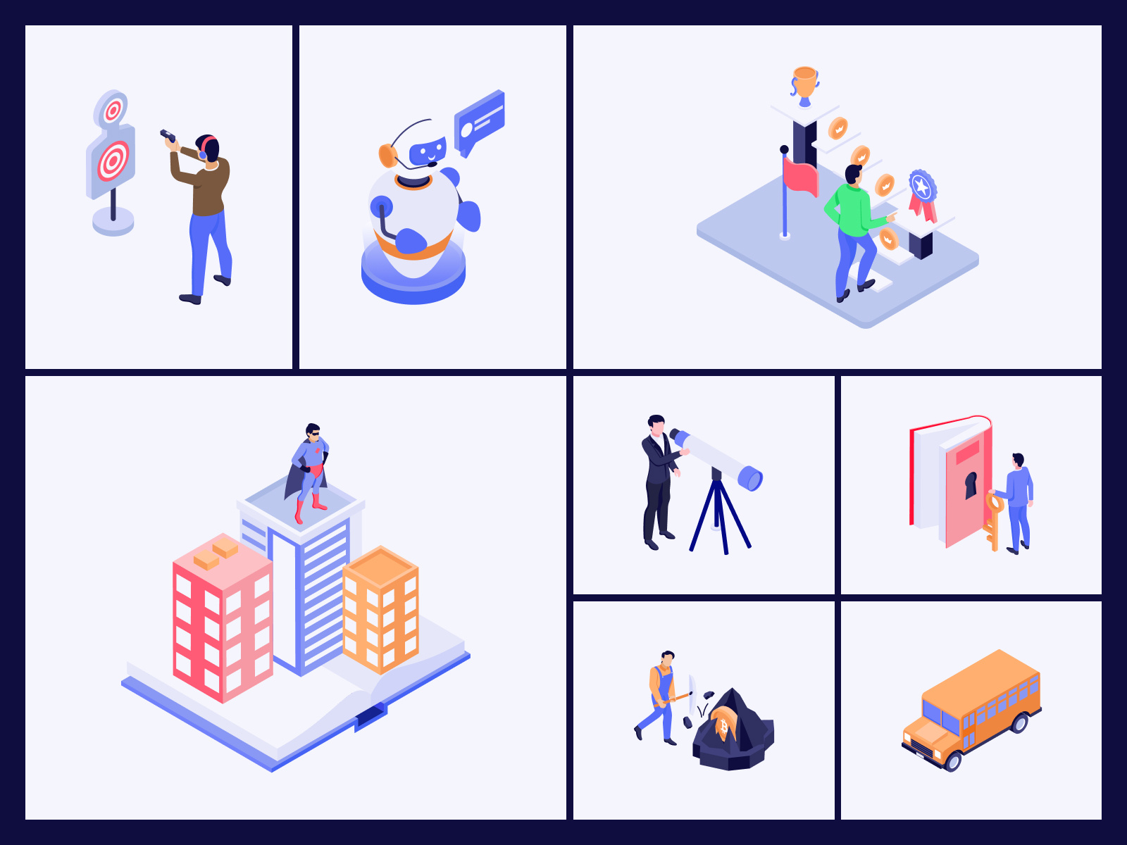 Everyday Isometrics Icons Bundle by Vectors Market on Dribbble