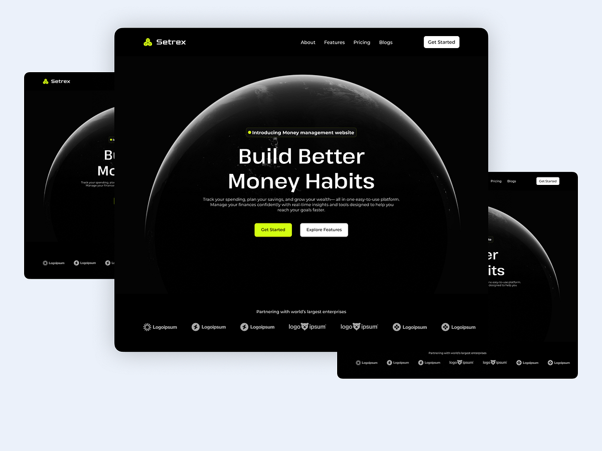 Setrex Money Management Website by Imran hossain on Dribbble