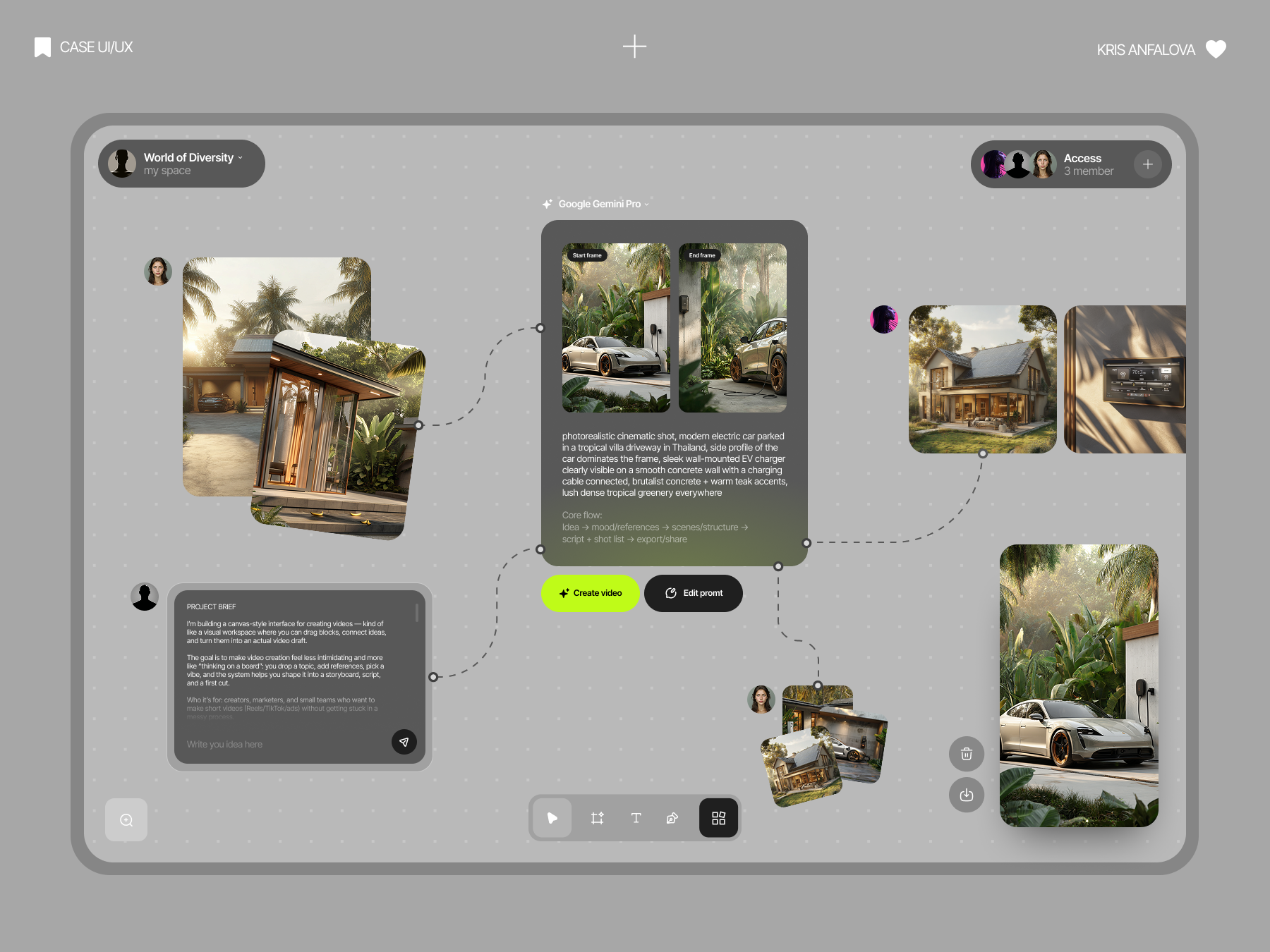 AI Video Generation Canvas — Visual Workflow Product UI/UX by Kris ...