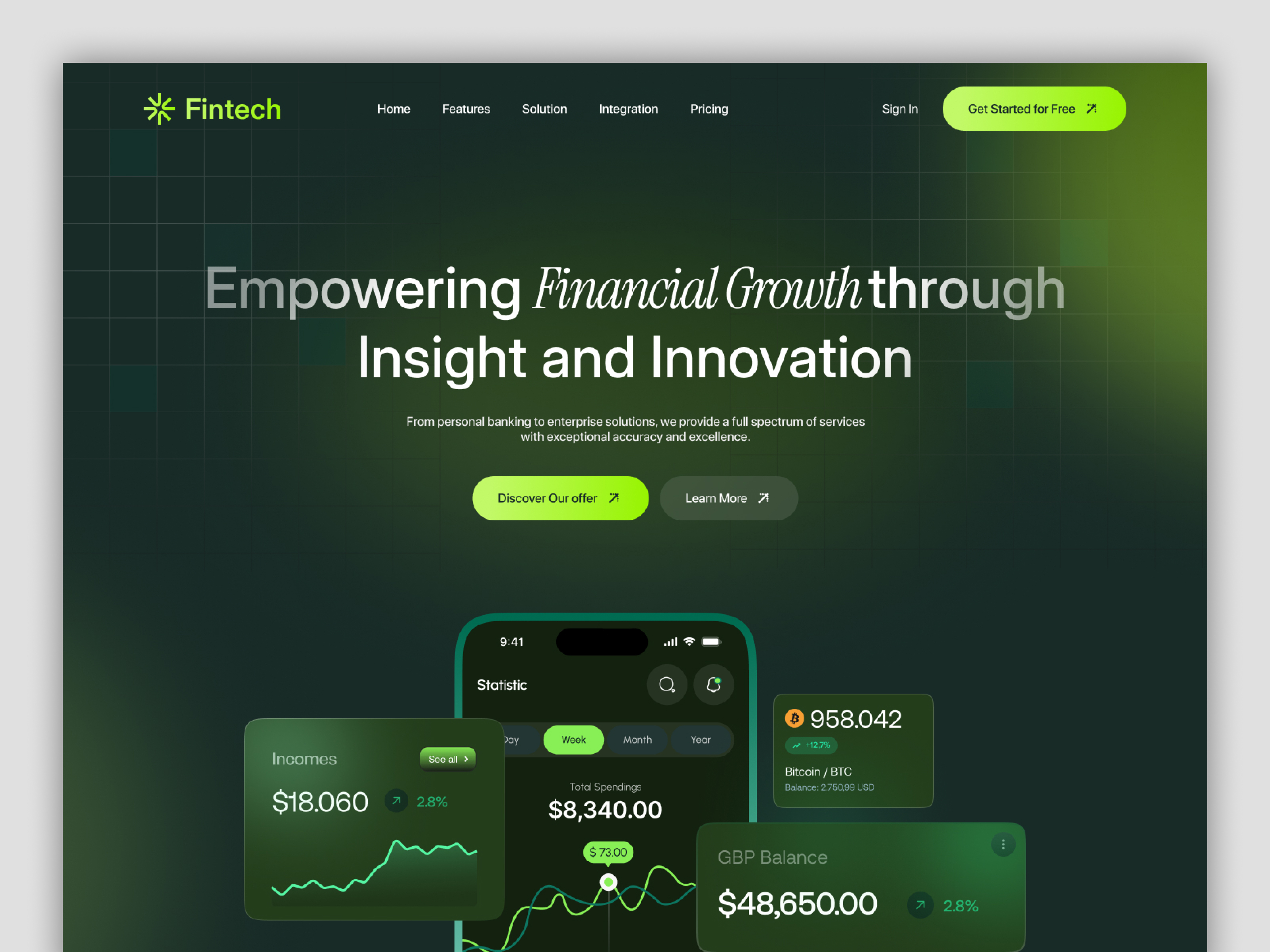Fintech Landing Page Hero Section Design by MD Siam Reza on Dribbble