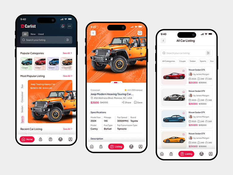 Car Listing Mobile App by Abdur Razzak 🏅 on Dribbble