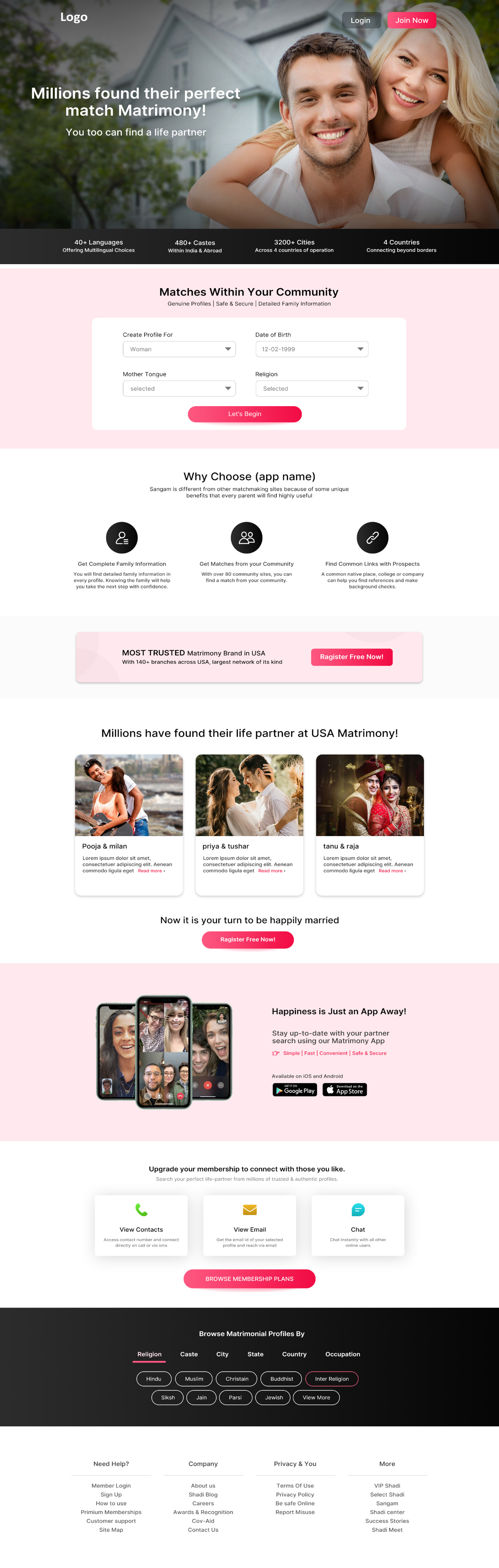 Browse thousands of Matrimony Logo images for design inspiration | Dribbble