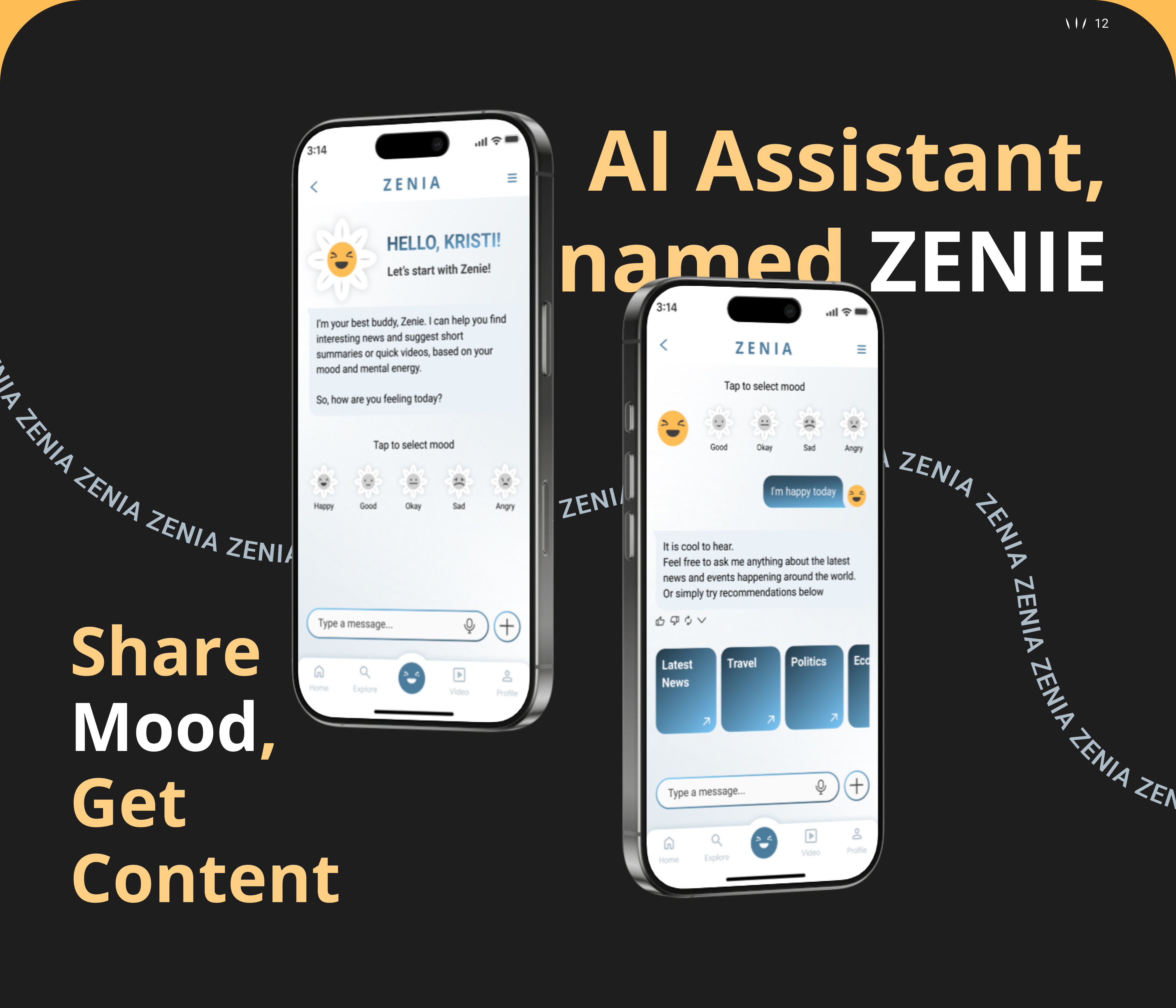 Zenia App by Maria on Dribbble