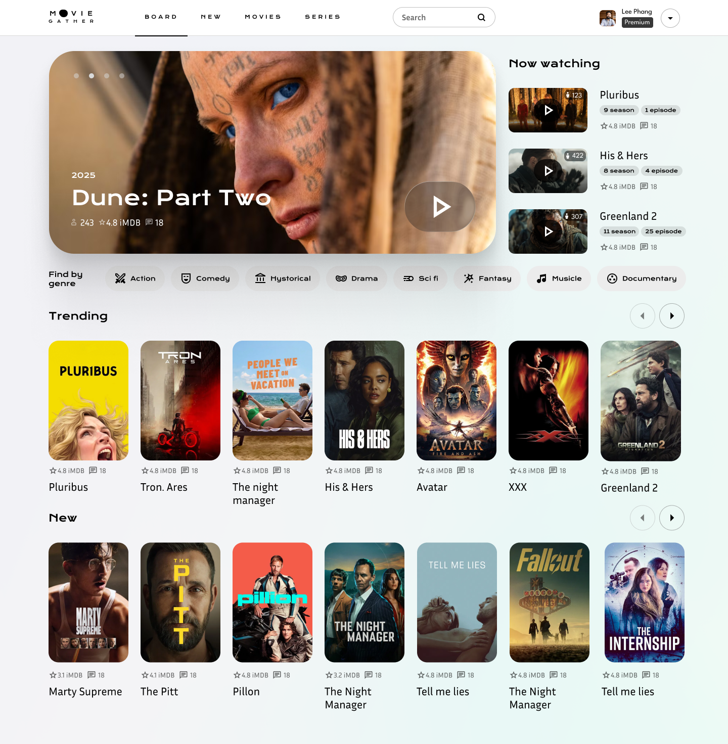 Movie Streaming Platform — UI Exploration by Dimitri Alexis on Dribbble