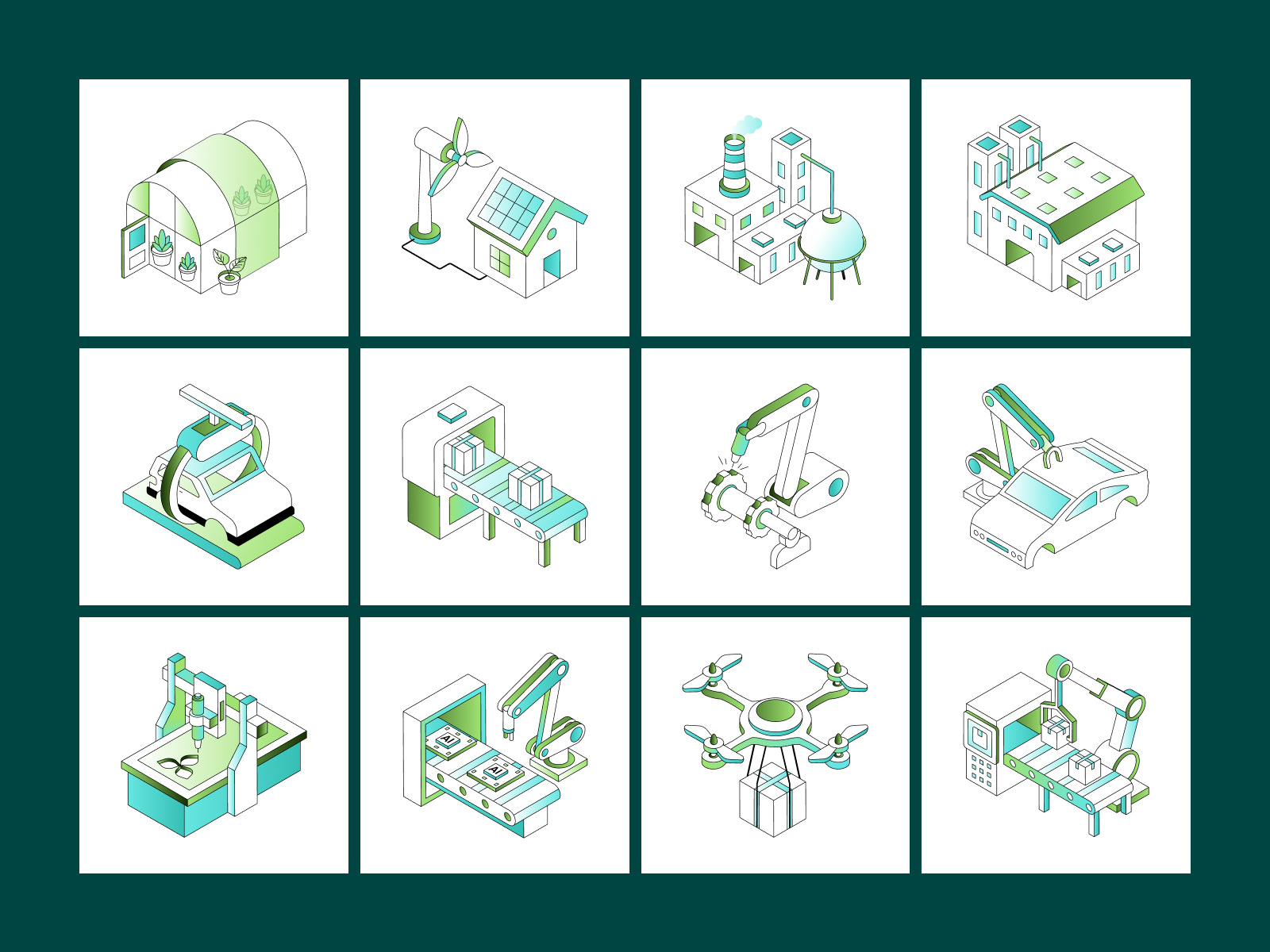 Future Tech and Innovation Isometric Illustrations by Prosymbols on ...