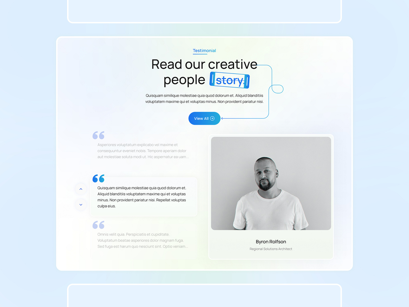 SaaS Testimonial Section Interface by Md Afser Uddin on Dribbble