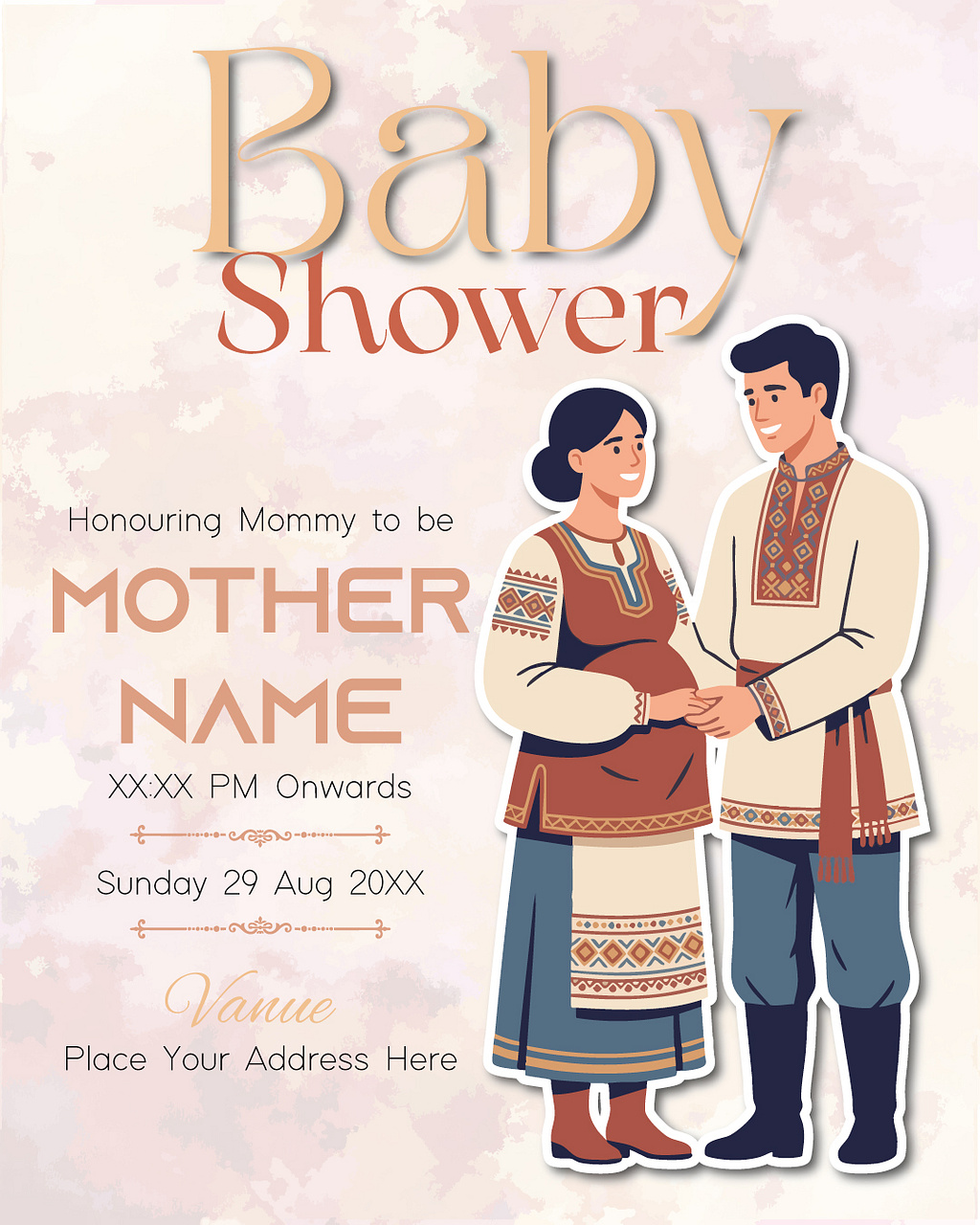 Baby Shower Templates JG-7 – Creative Editable Baby Shower Digit by ...