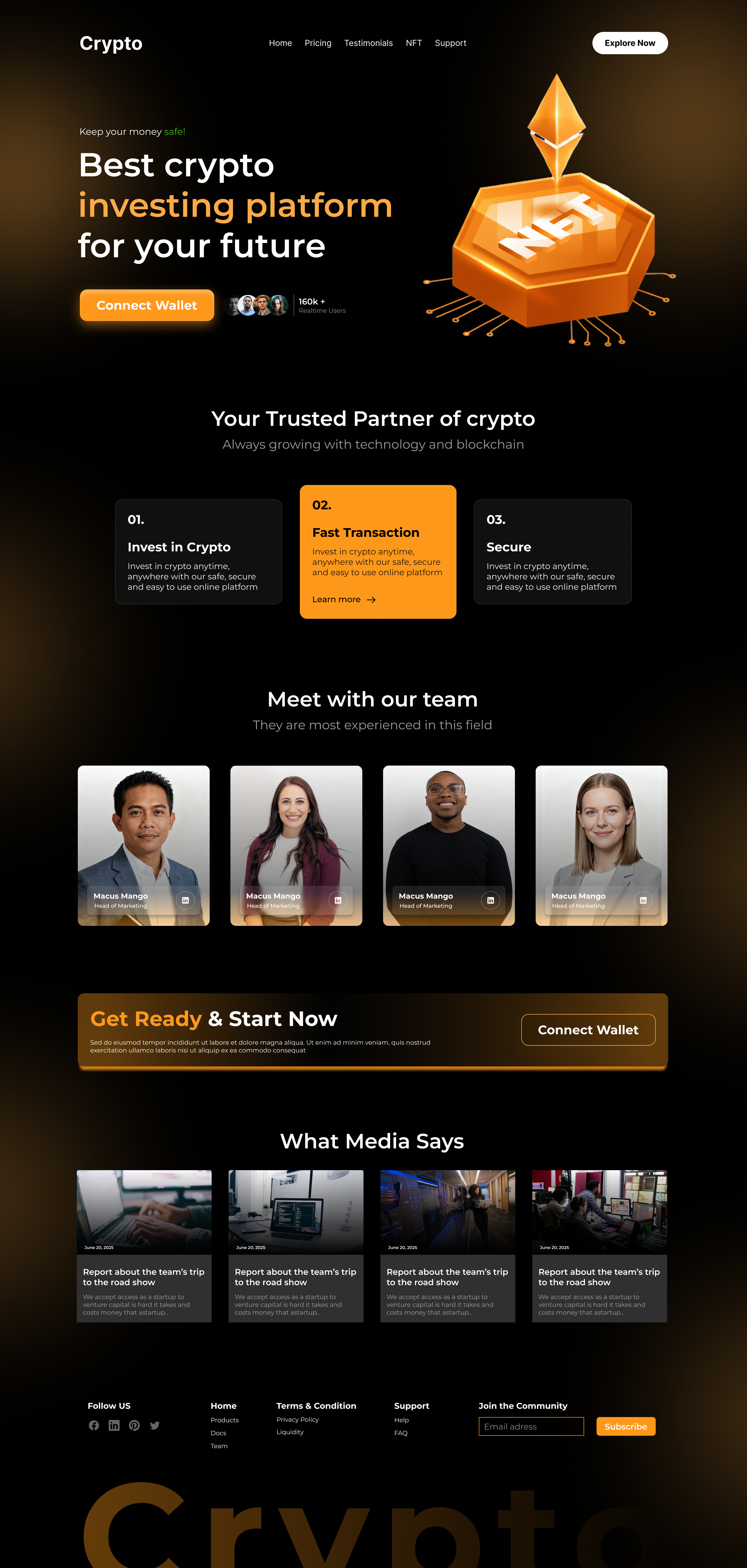 Crypto Website UI Design by Shahid Siddiqui Akib on Dribbble