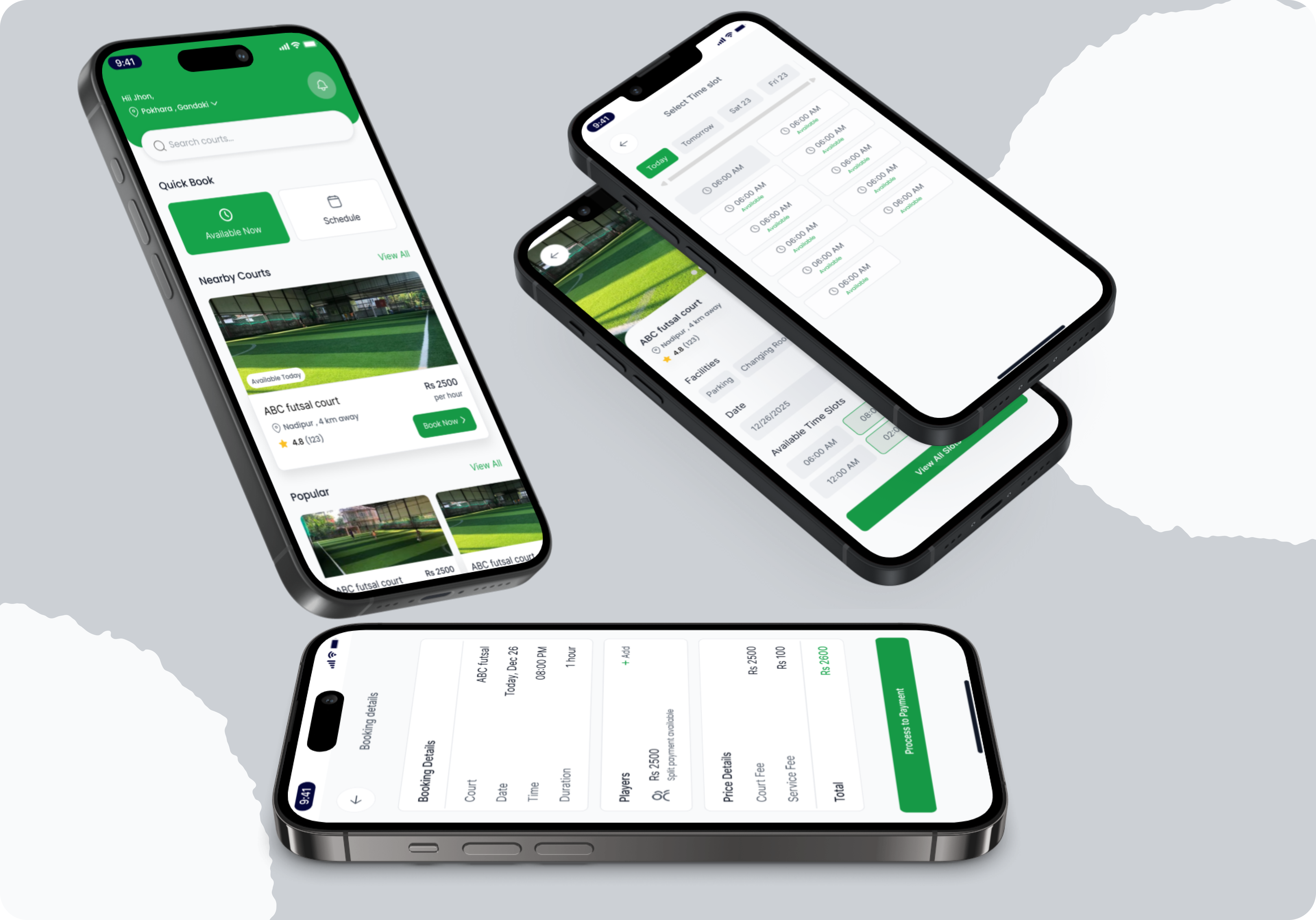 Futsal mobile app UI/UX design by kalak khadayat on Dribbble
