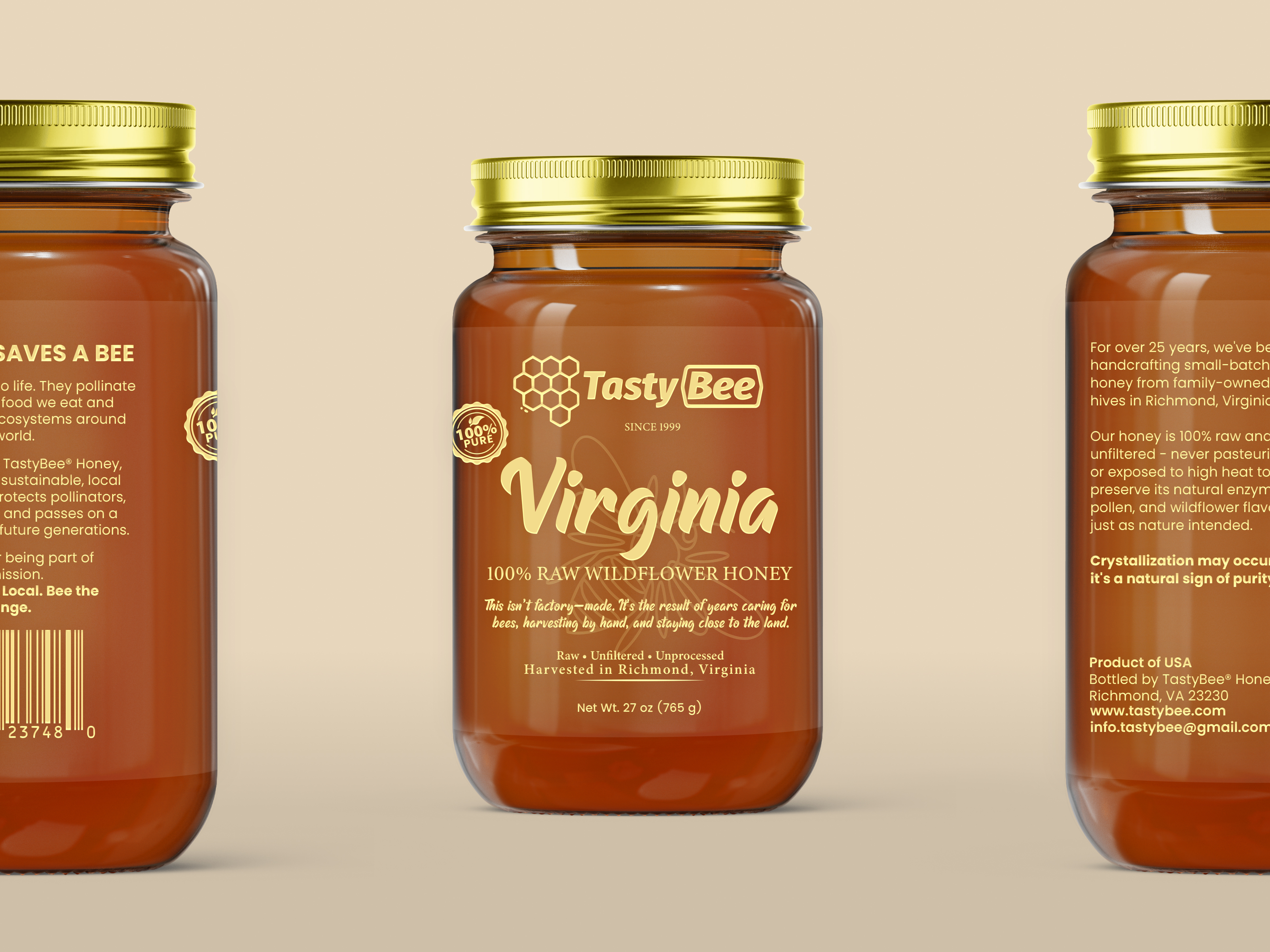Virginia Honey Packaging, 3D by Pixels Studio on Dribbble