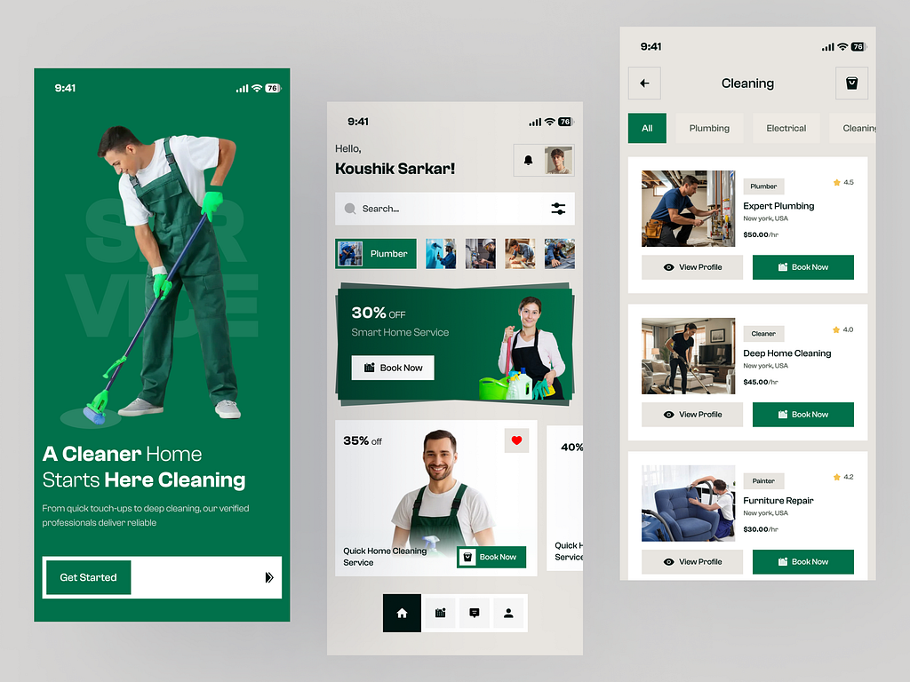 Home Services App – Smart Cleaning & Seamless Booking by Koushik Sarkar ...