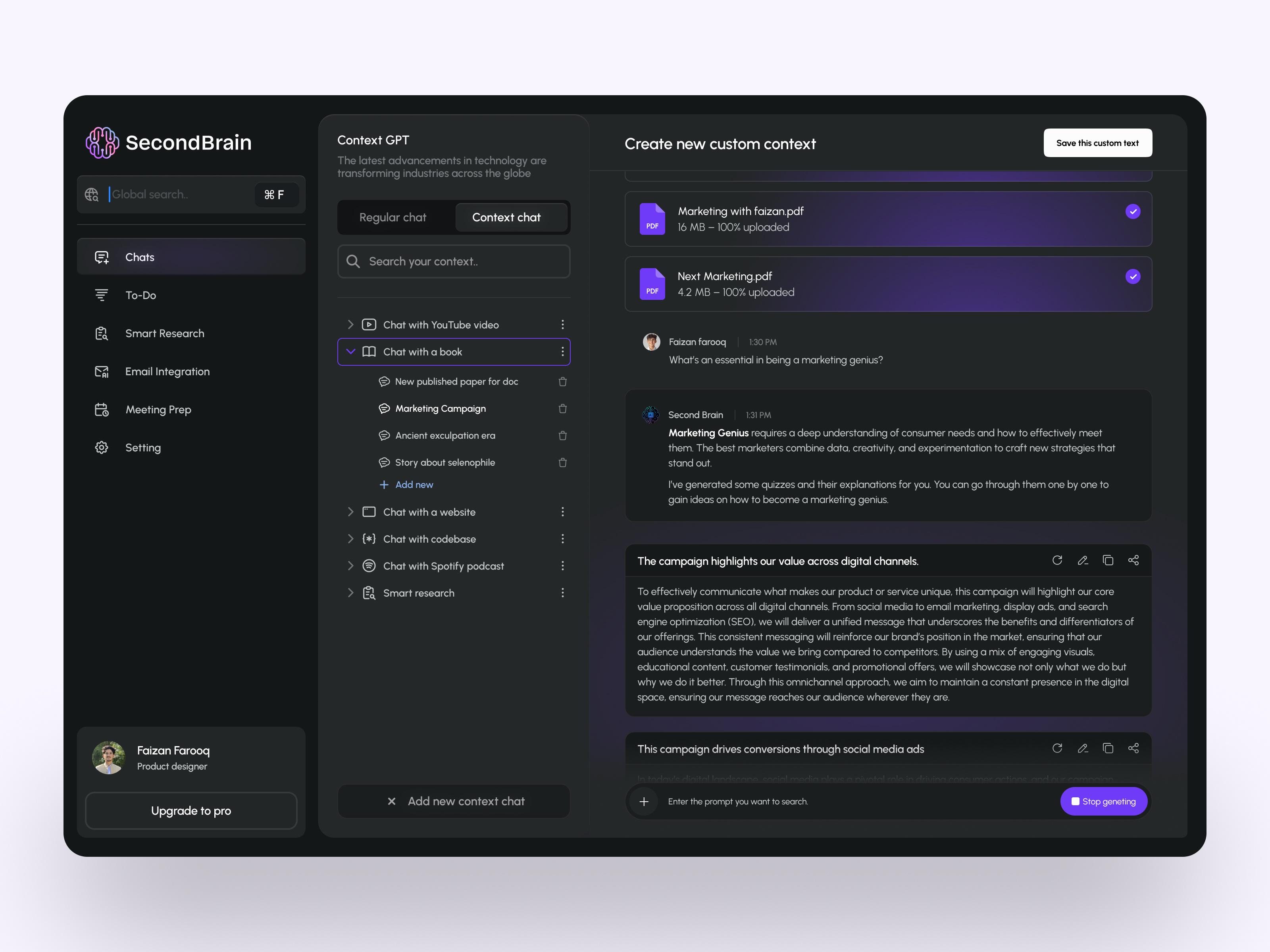 AI Chat Dashboard with Multi-Source Knowledge Inputs by Faizan on Dribbble