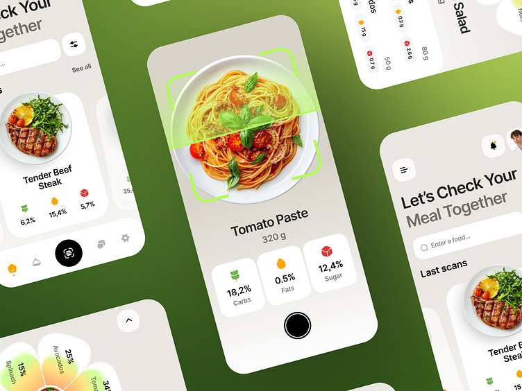 Mobile UI Design for Nutrition Tracking by Nixtio on Dribbble