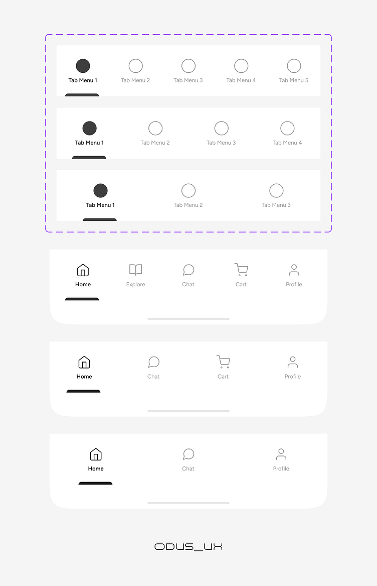 Bottom Tab Bar Navigation for Mobile Apps | Tab Bar by Ibrahim Odusanya ...