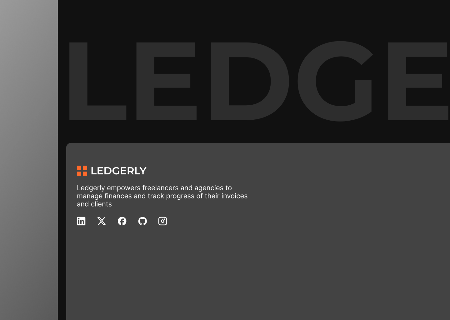 Ledgerly - Footer Design by Ram UI UX on Dribbble