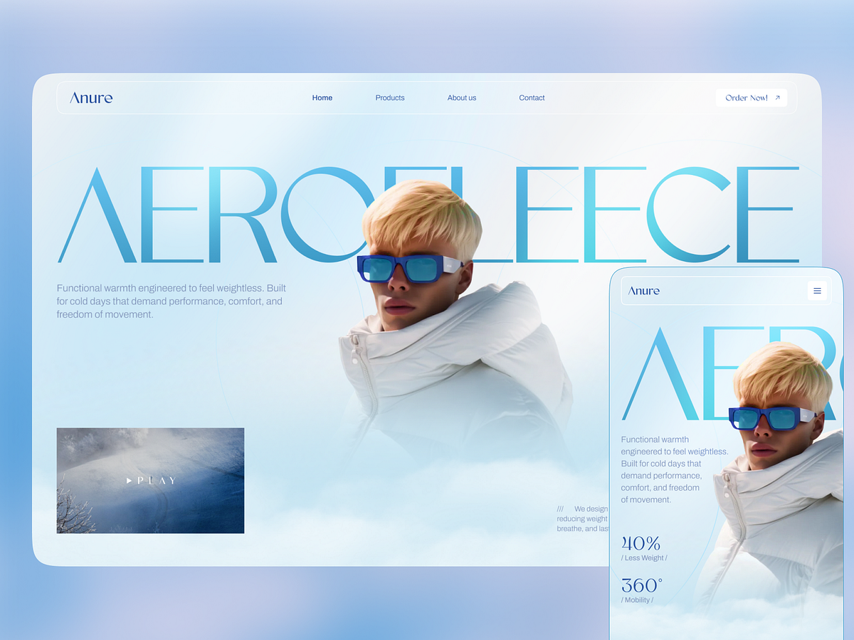 Aero Fleece - Premium Fashion E-commerce Landing UI by Pixnero Agency ...