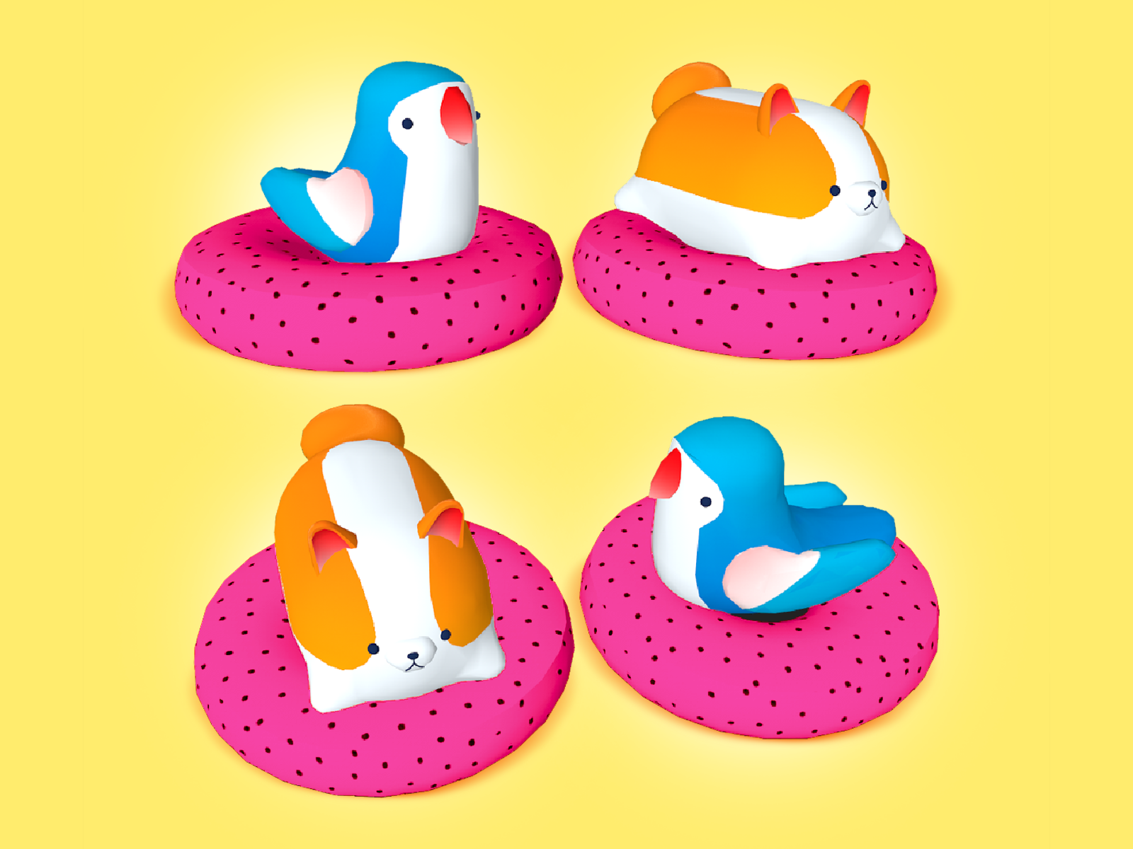Cute mobile characters by Anastasiia Sdobniakova on Dribbble