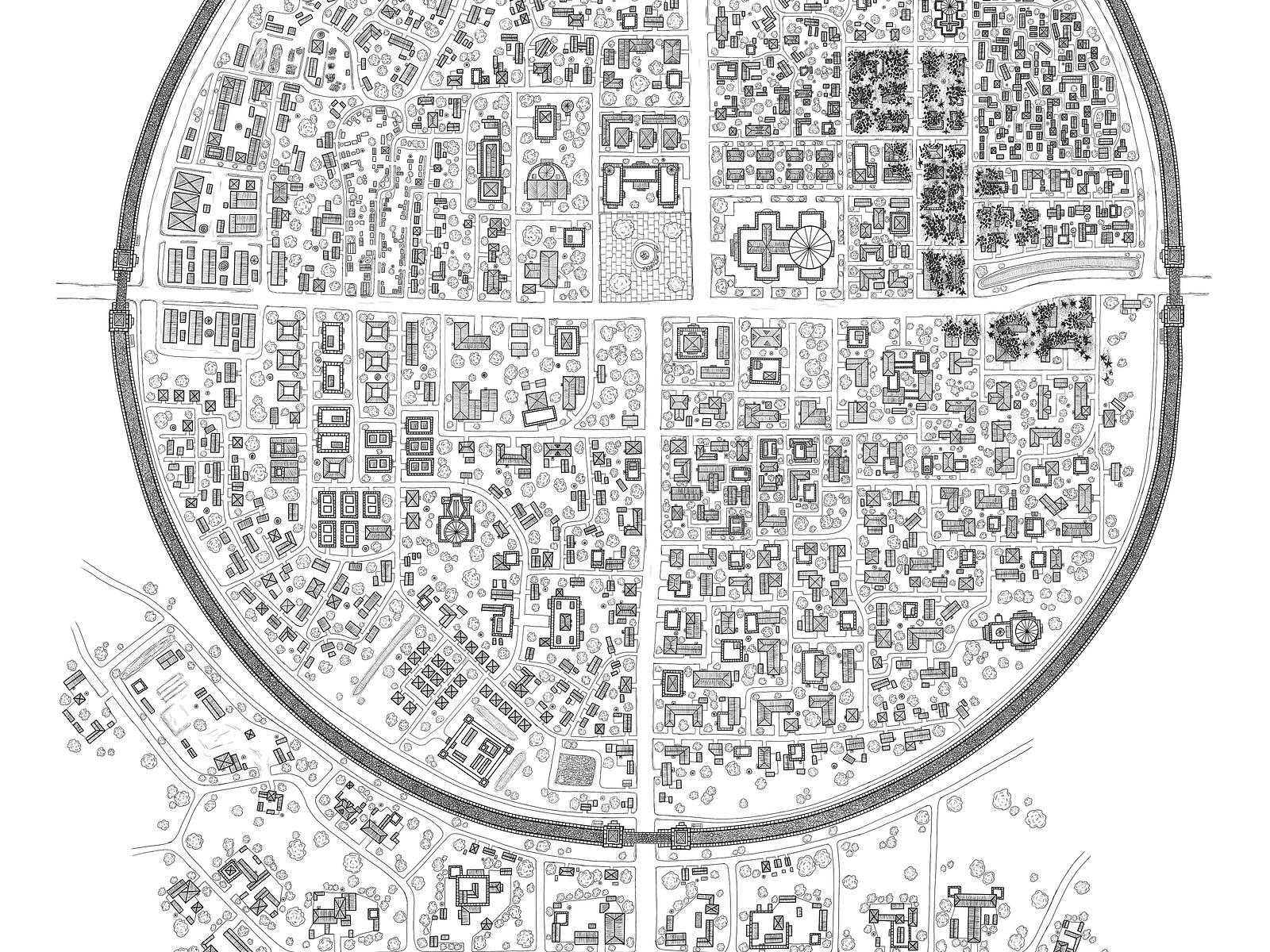 City fantasy map by Andrea Dalla Bona on Dribbble