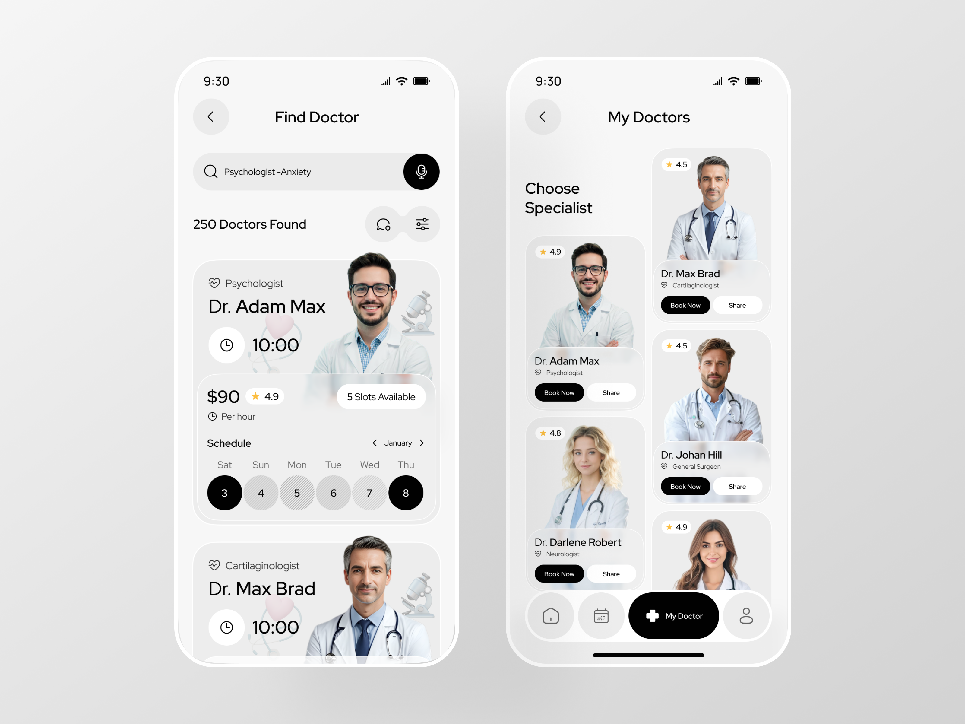 Doctor Booking App – Find Doctor & Healthcare Appointment UI by Fazlur ...