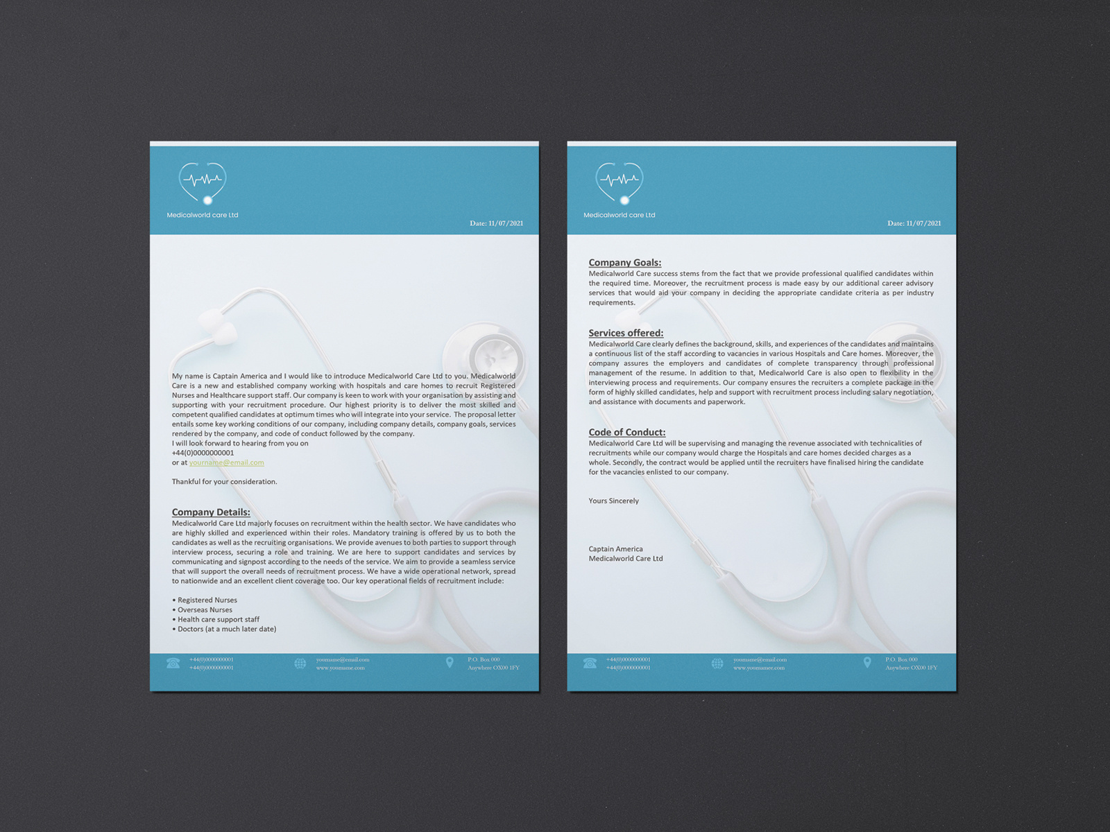 Medical Health Brand Identity With Animation by Graphic Upshot on Dribbble