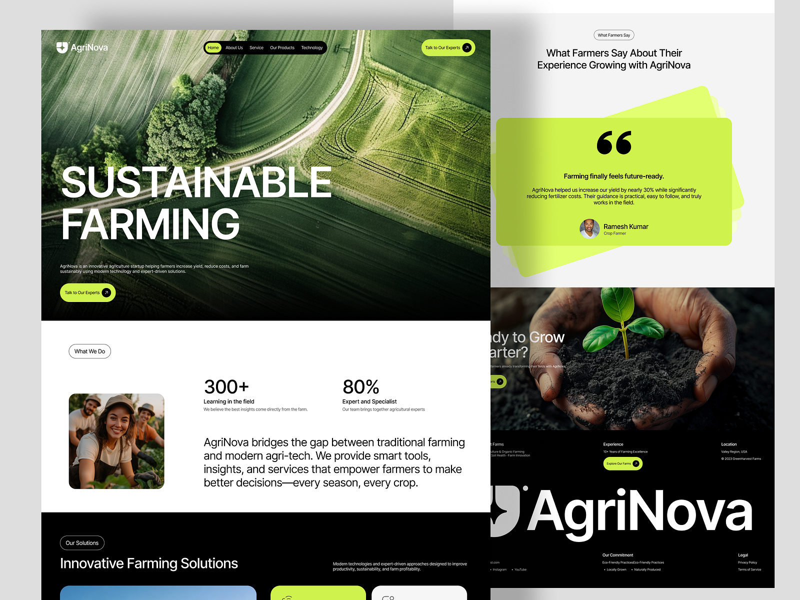 Farming Website Design UI by Pen 2 Studio on Dribbble