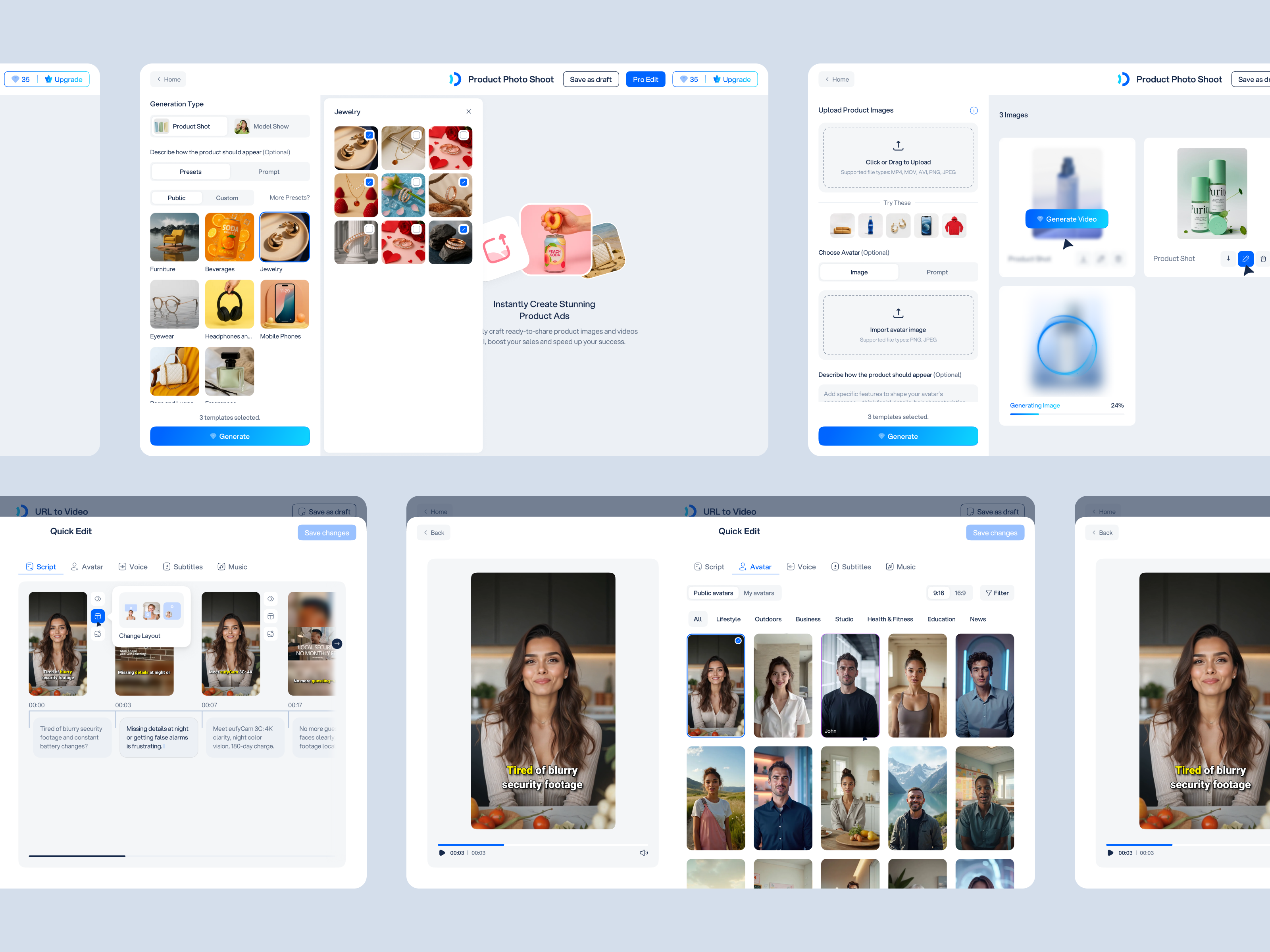 AI Avatar Platform UI/UX Design by Linur for Eloqwnt on Dribbble