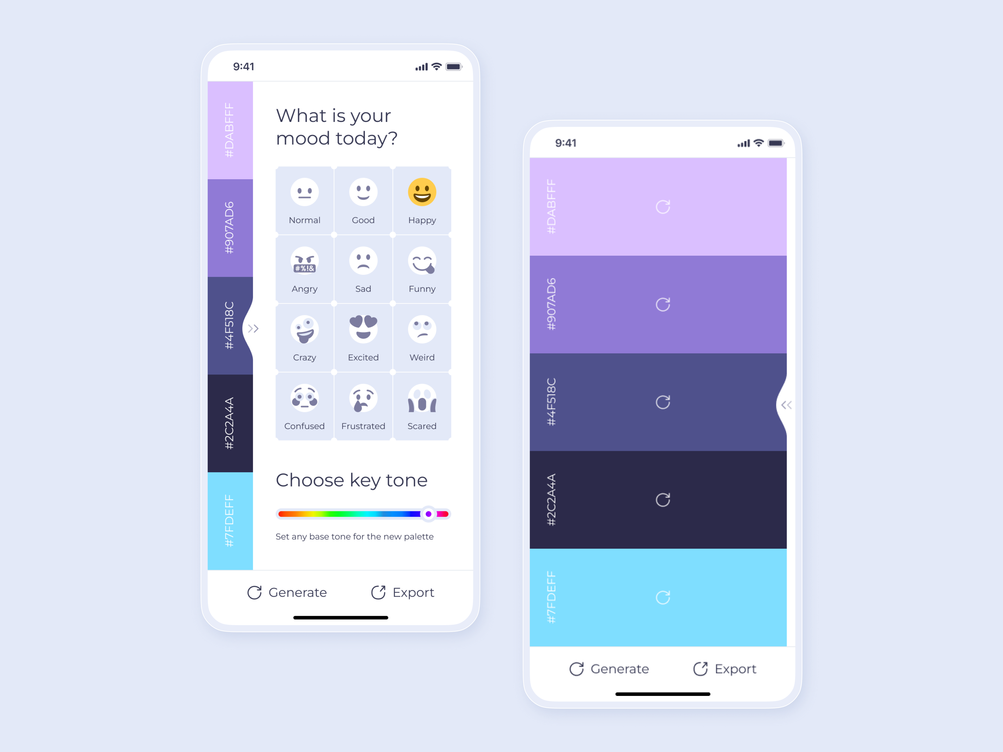 Color Generator Mobile App Design by Valentyna Dukhno on Dribbble