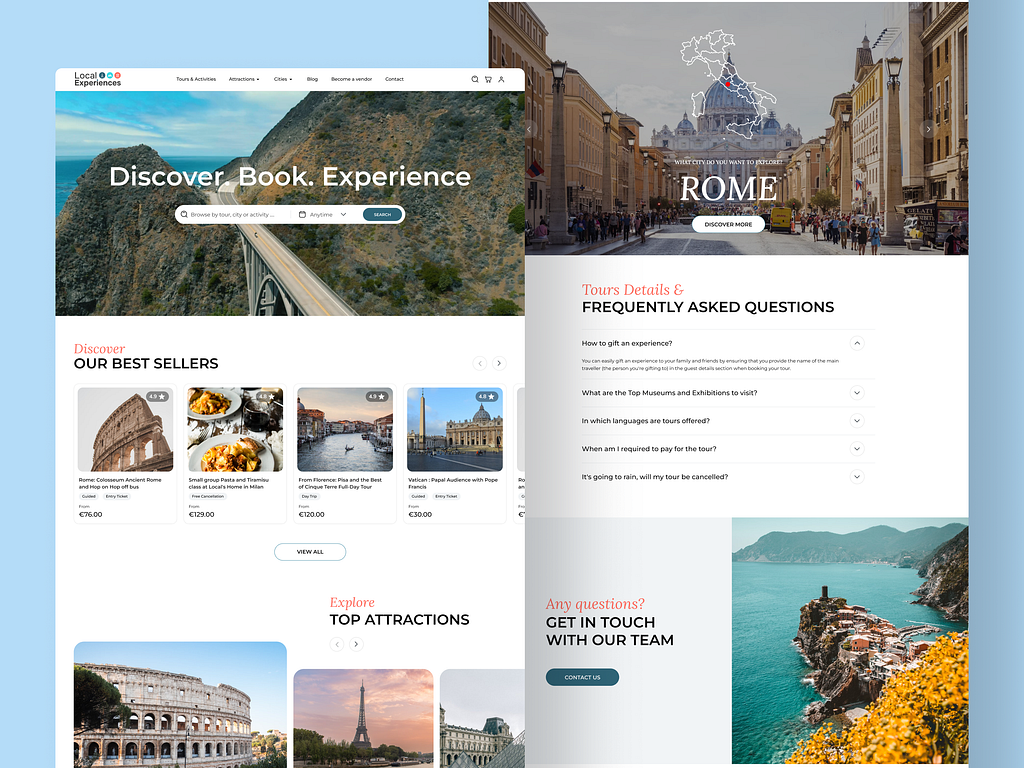 Travel & Booking Agency Website Redesign by Katerina Churzina on Dribbble