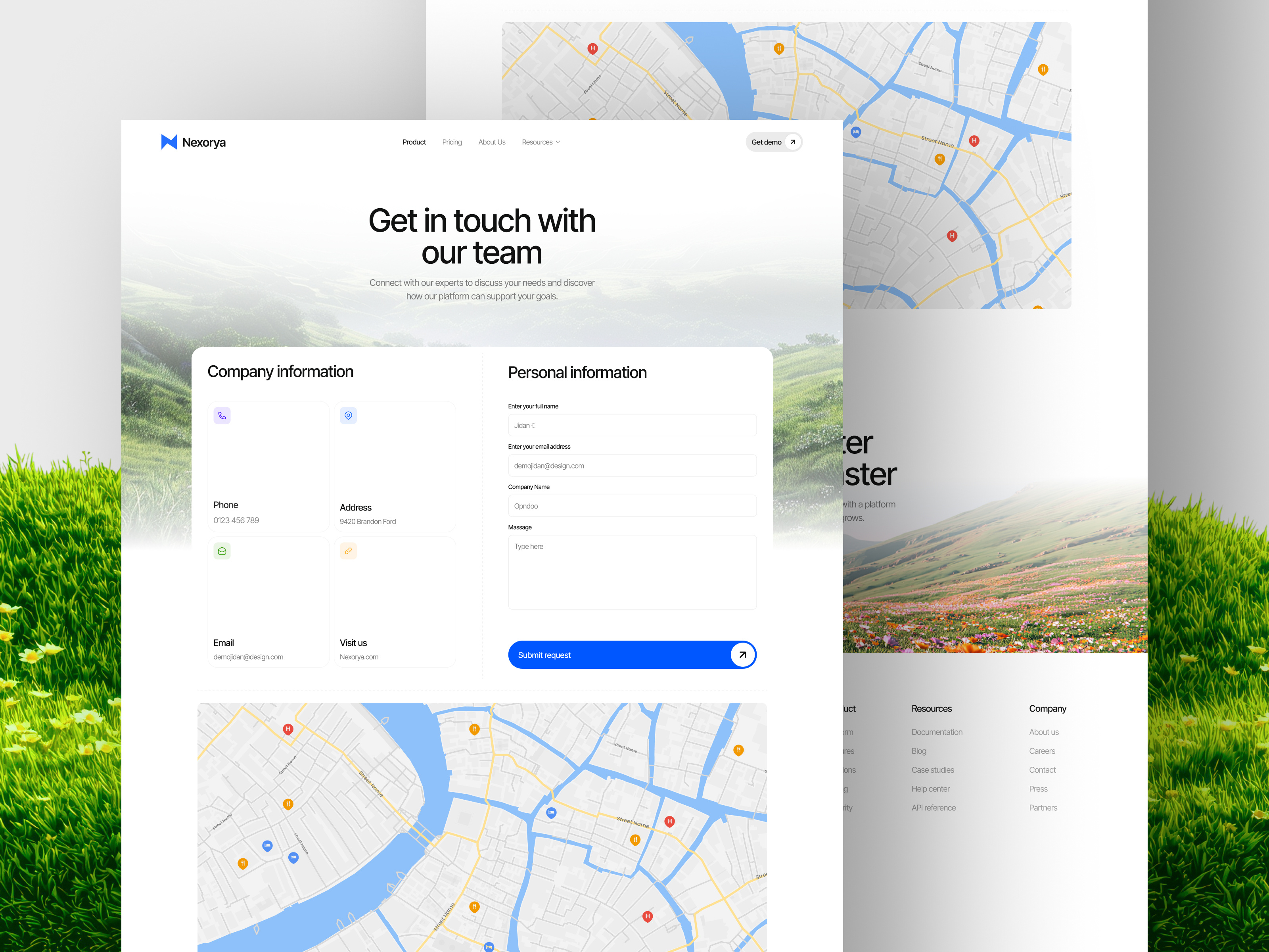 Contact Us Page – B2B SaaS Website UI Design by Zain's Studio on Dribbble