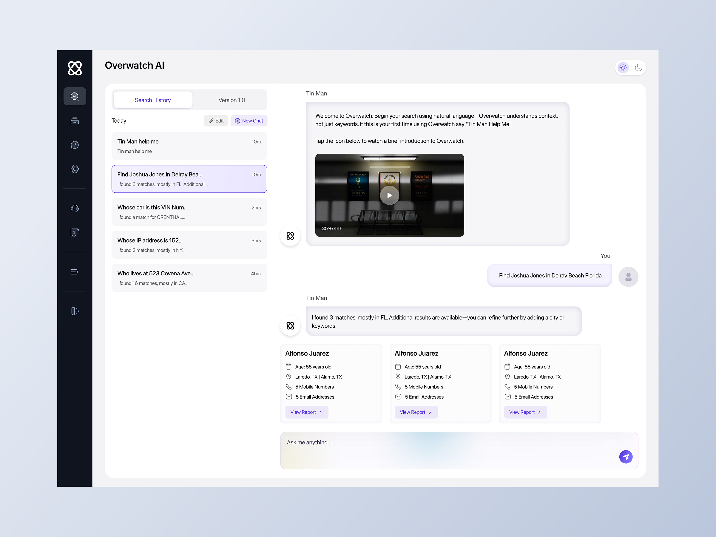 AI Intelligent Search & Investigation Dashboard by Arafat Ovi for Qubix ...