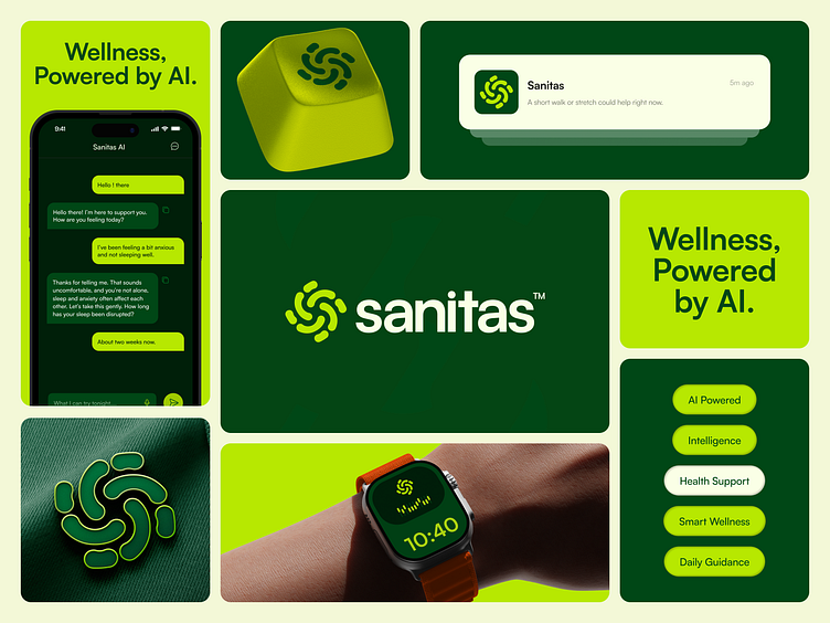 AI Wellness App Bento UI for Smart Health Experience by Musemind ...