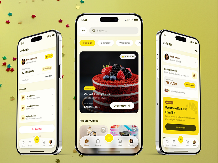 Cake Ordering App by Erick R. Philbert on Dribbble