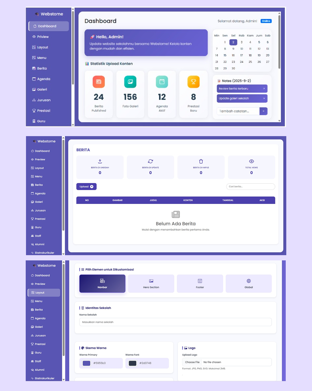 Webstome : Template Website Sekolah by codepacker on Dribbble